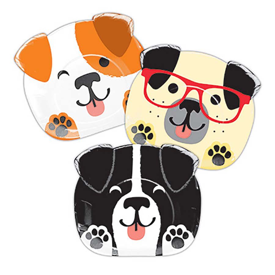 Creative Converting Dog Party Assorted Shape Paper Plates, 8 ct. - Shop ...