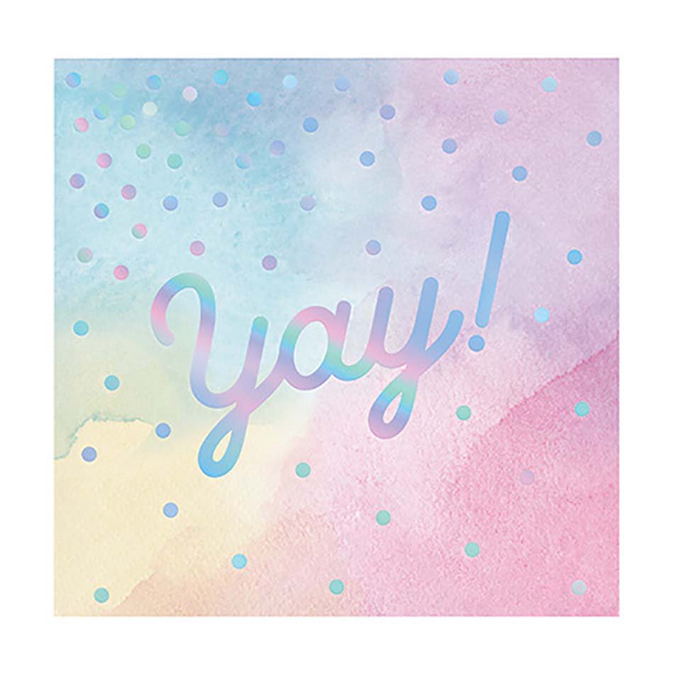 Creative Converting Beverage Napkins - Iridescent Yay! - Shop Napkins ...