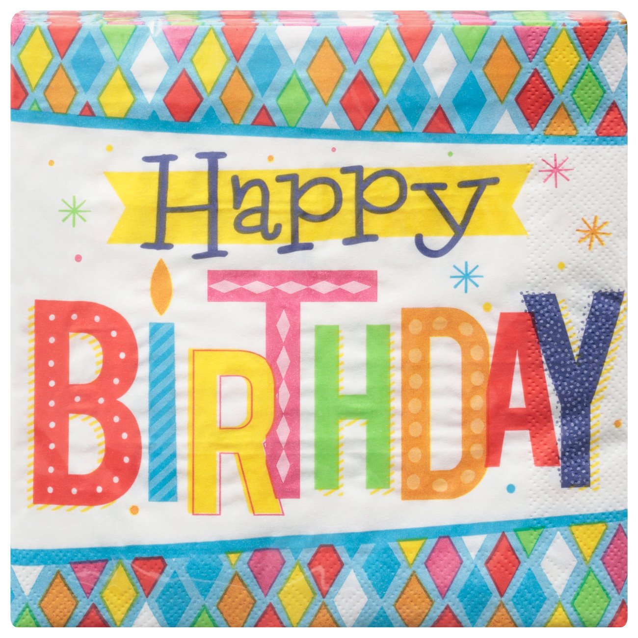 Creative Converting Lunch Napkins - Bright Happy Birthday - Shop ...