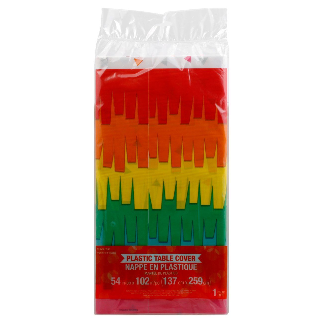 Creative Converting Fiesta Fun Plastic Table Cover - Shop Napkins ...