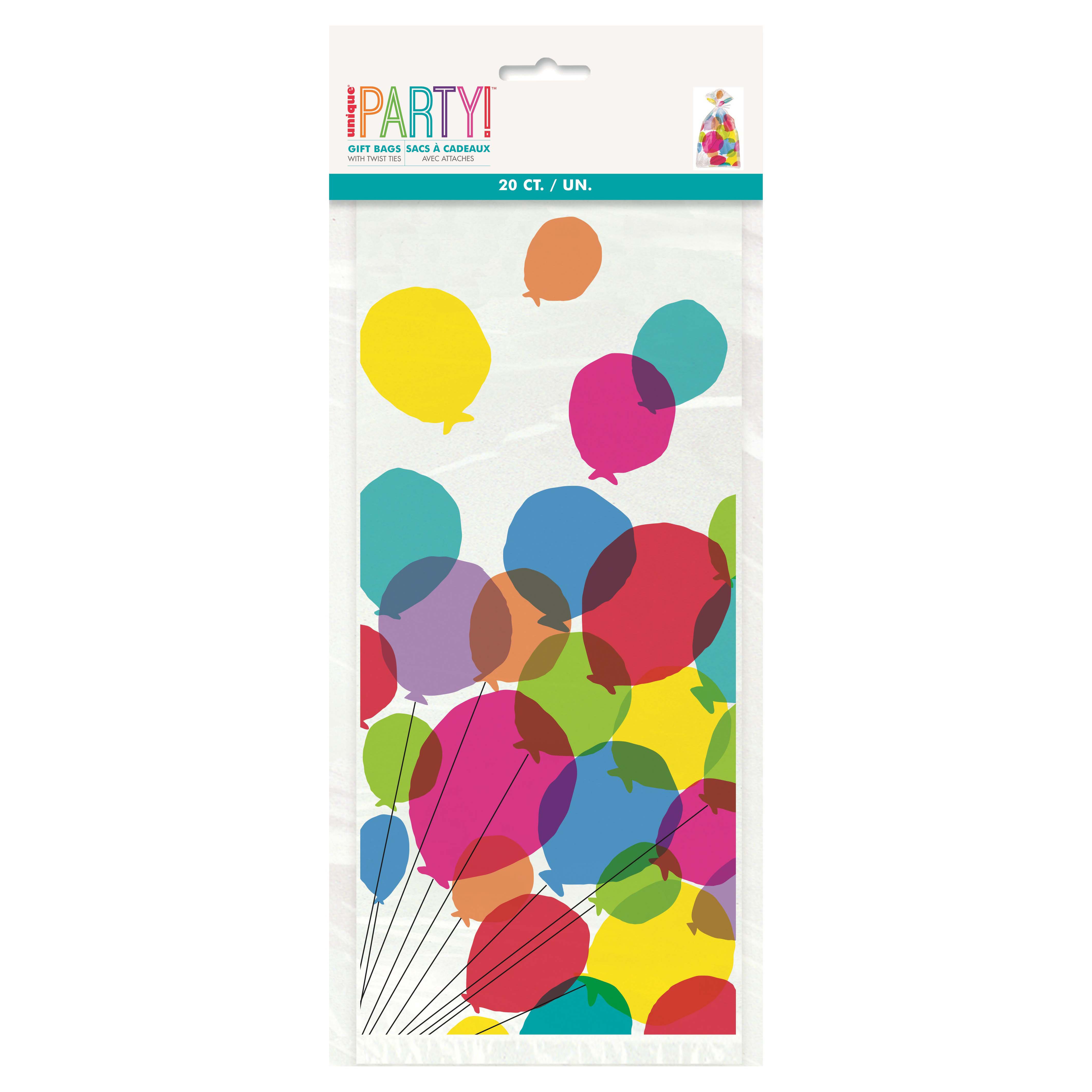unique Party Cello Gift Bags - Rainbow Balloons - Shop Favors at H-E-B