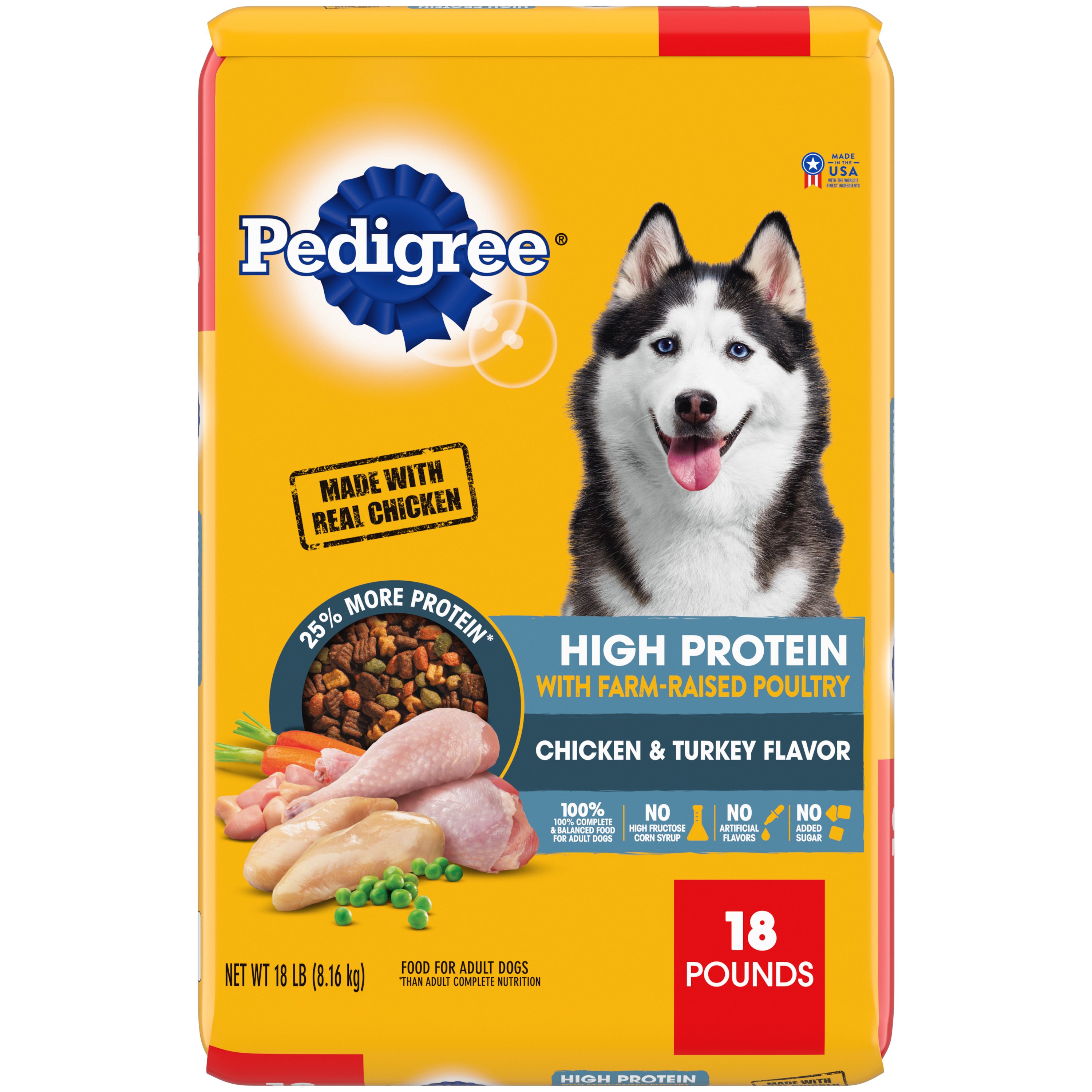 Pedigree High Protein Adult Dry Dog Food - Chicken and Turkey Flavor ...