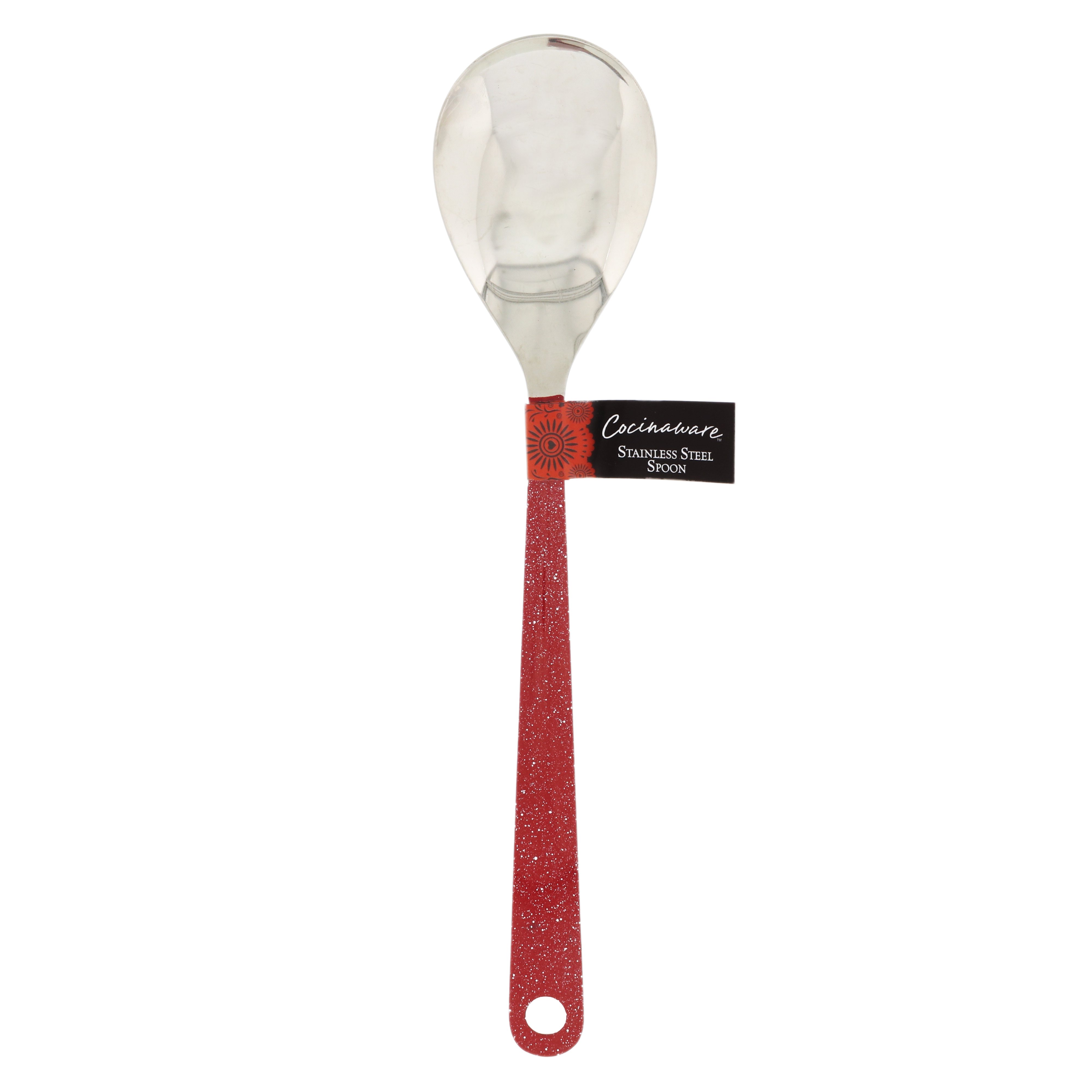 Cocinaware Red Speckled Stainless Steel Spoon - Shop Utensils & gadgets ...