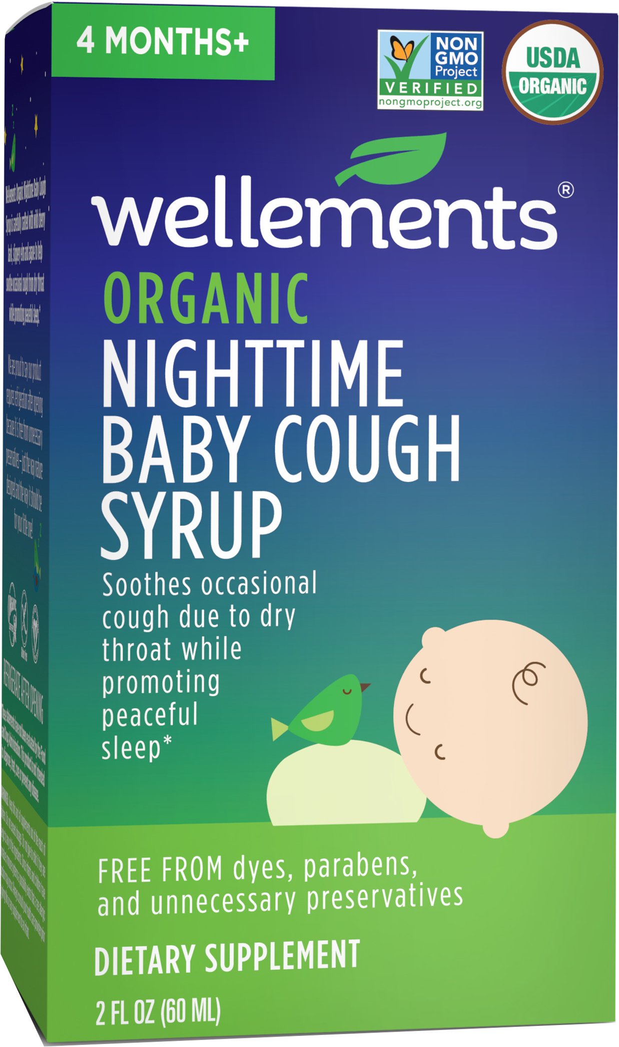 Wellements Organic Nighttime Baby Cough & Mucus - Shop Cough, cold ...