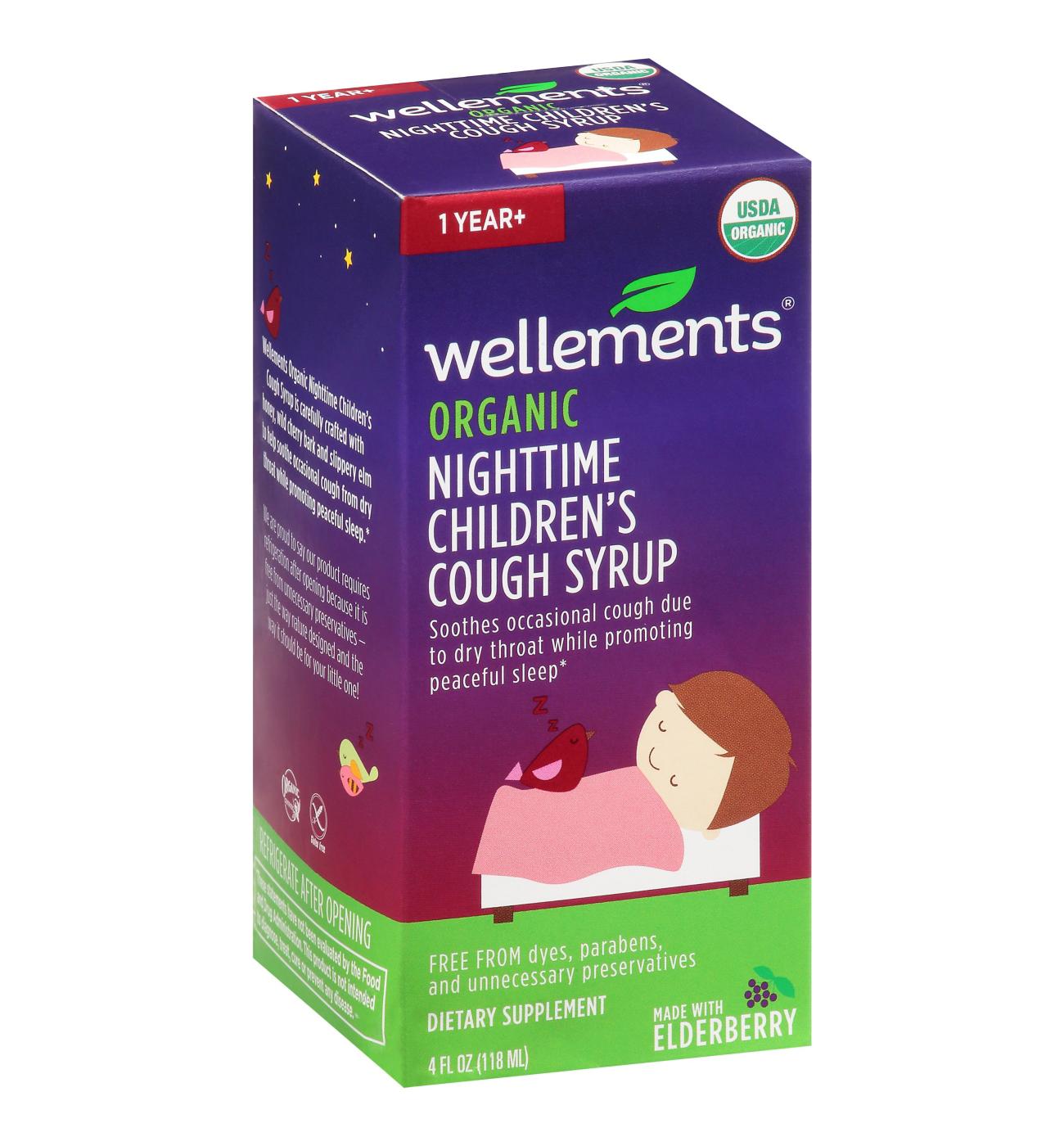Wellements Organic Nighttime Children's Cough & Mucus Syrup - Shop ...