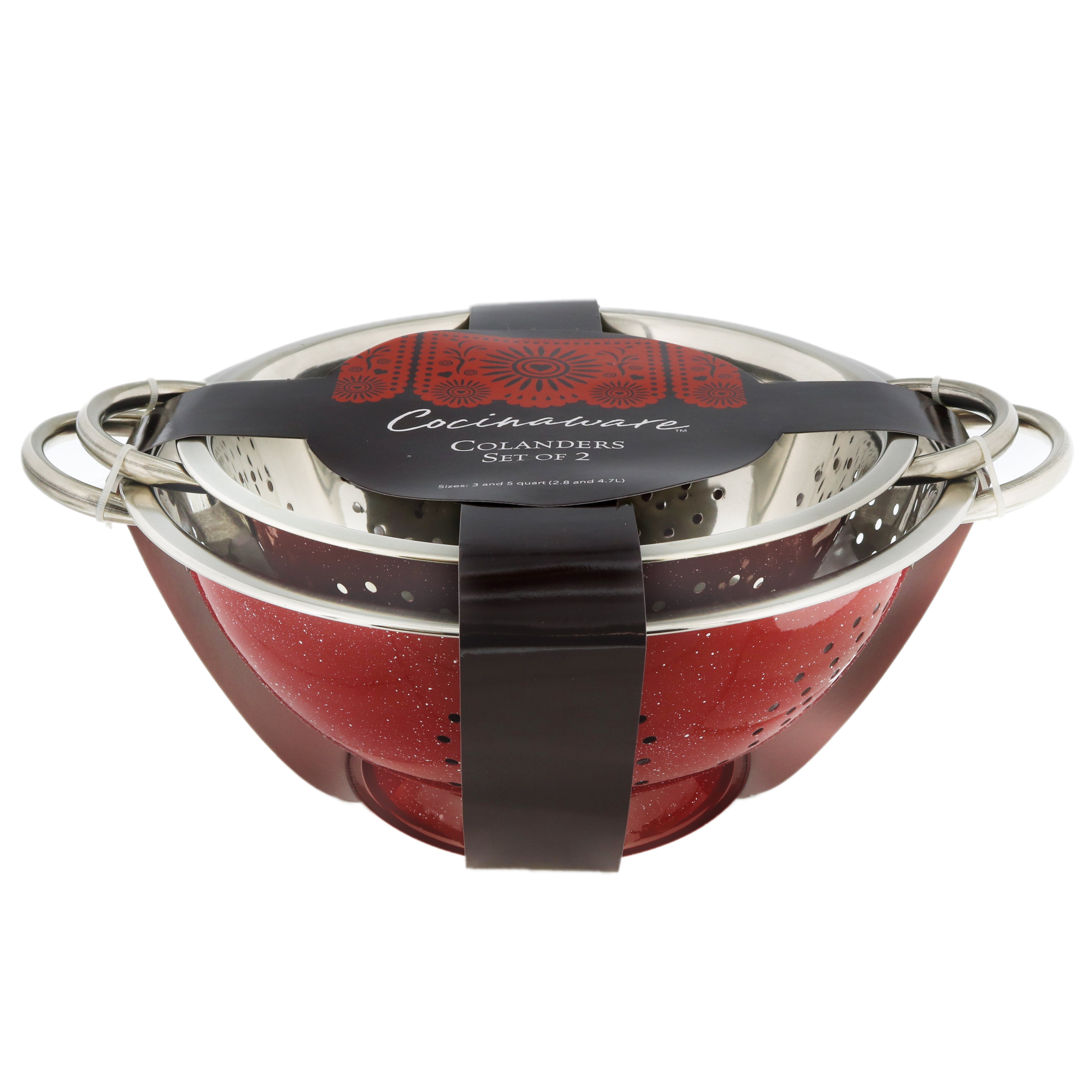 Cocinaware Speckled Colander Set – Red - Shop Utensils & gadgets at H-E-B