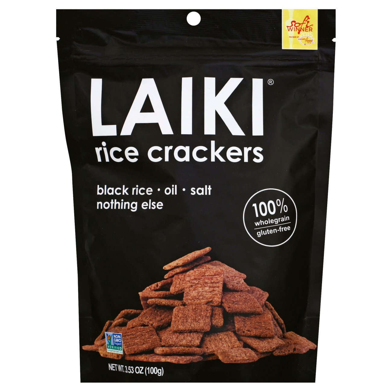 Laiki Black Rice with Sea Salt Rice Crackers - Shop Crackers ...