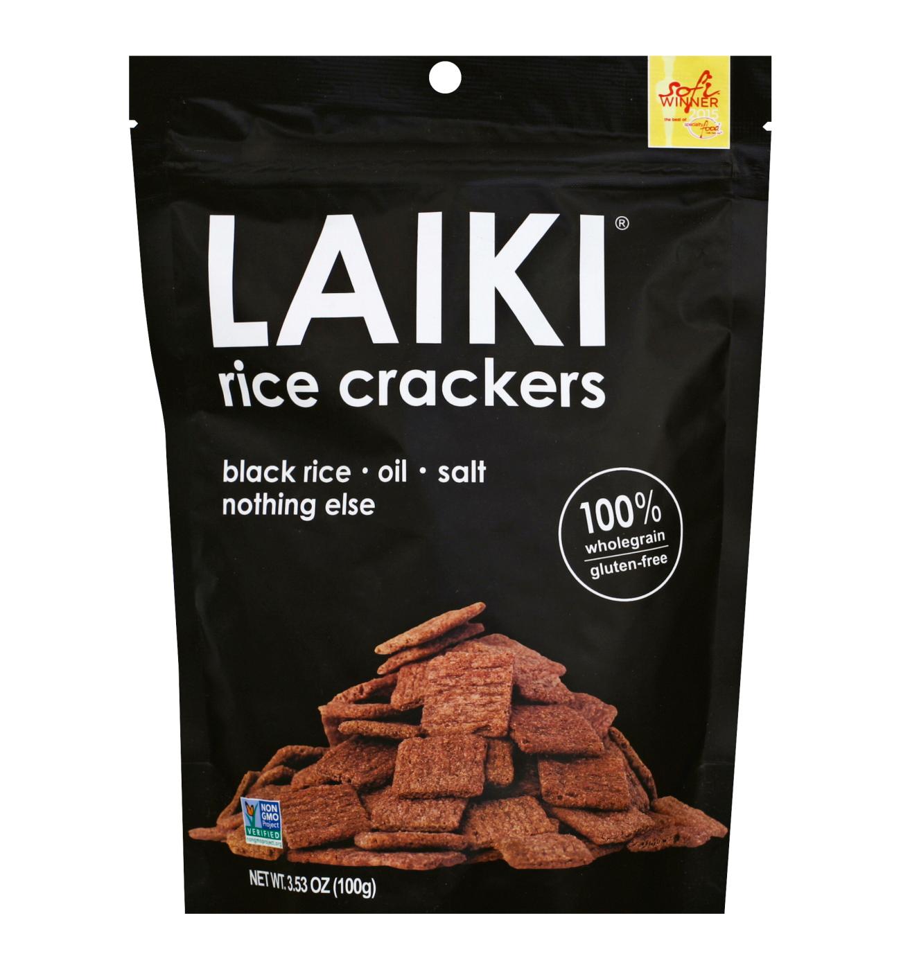 Laiki Black Rice with Sea Salt Rice Crackers - Shop Crackers ...