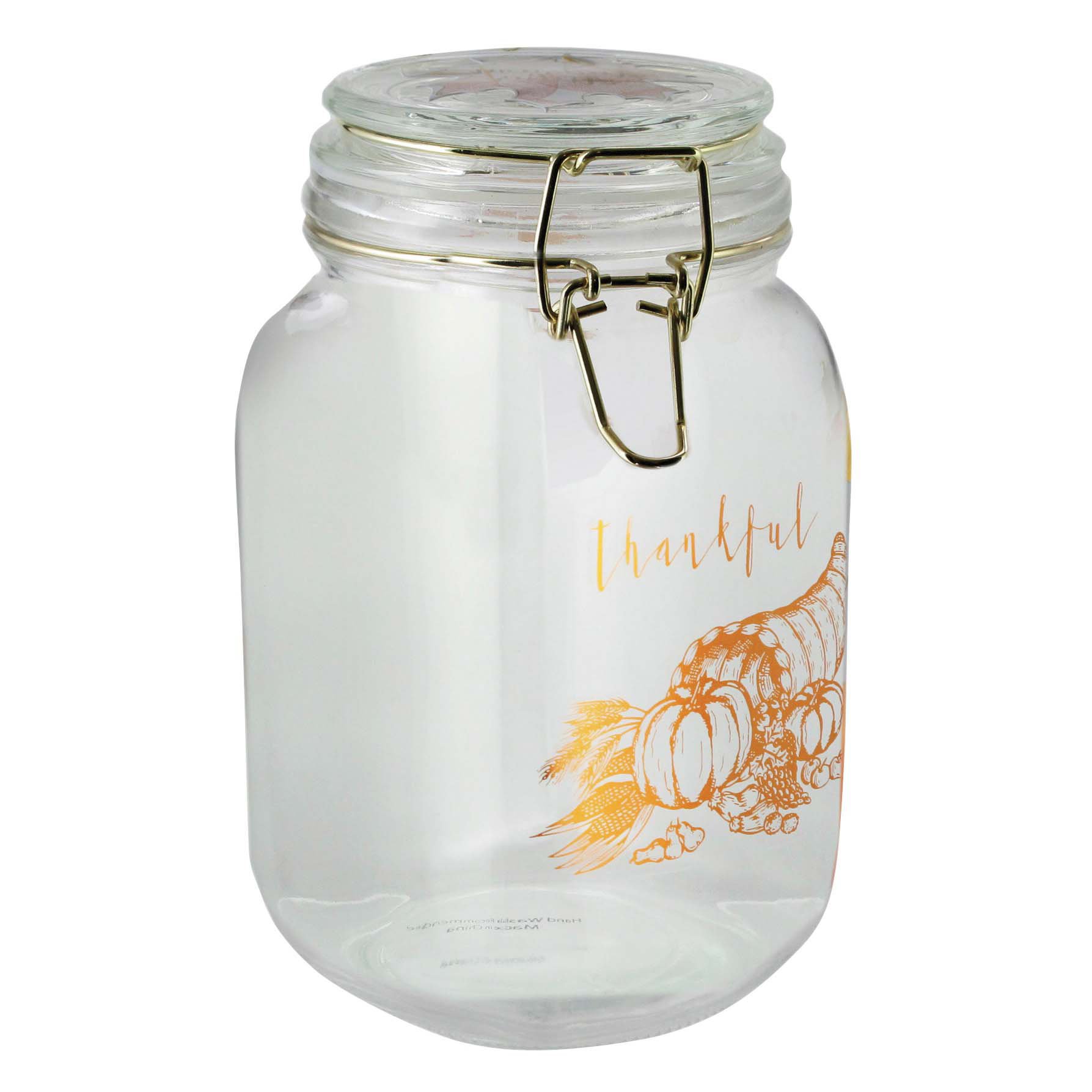 Jay Imports Thankful Glass Jar - Shop Kitchen & Dining at H-E-B