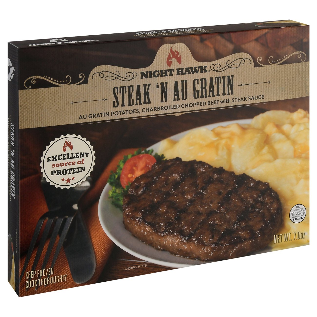 Night Hawk Steak 'N Au Gratin Frozen Meal - Shop Entrees & sides at H-E-B