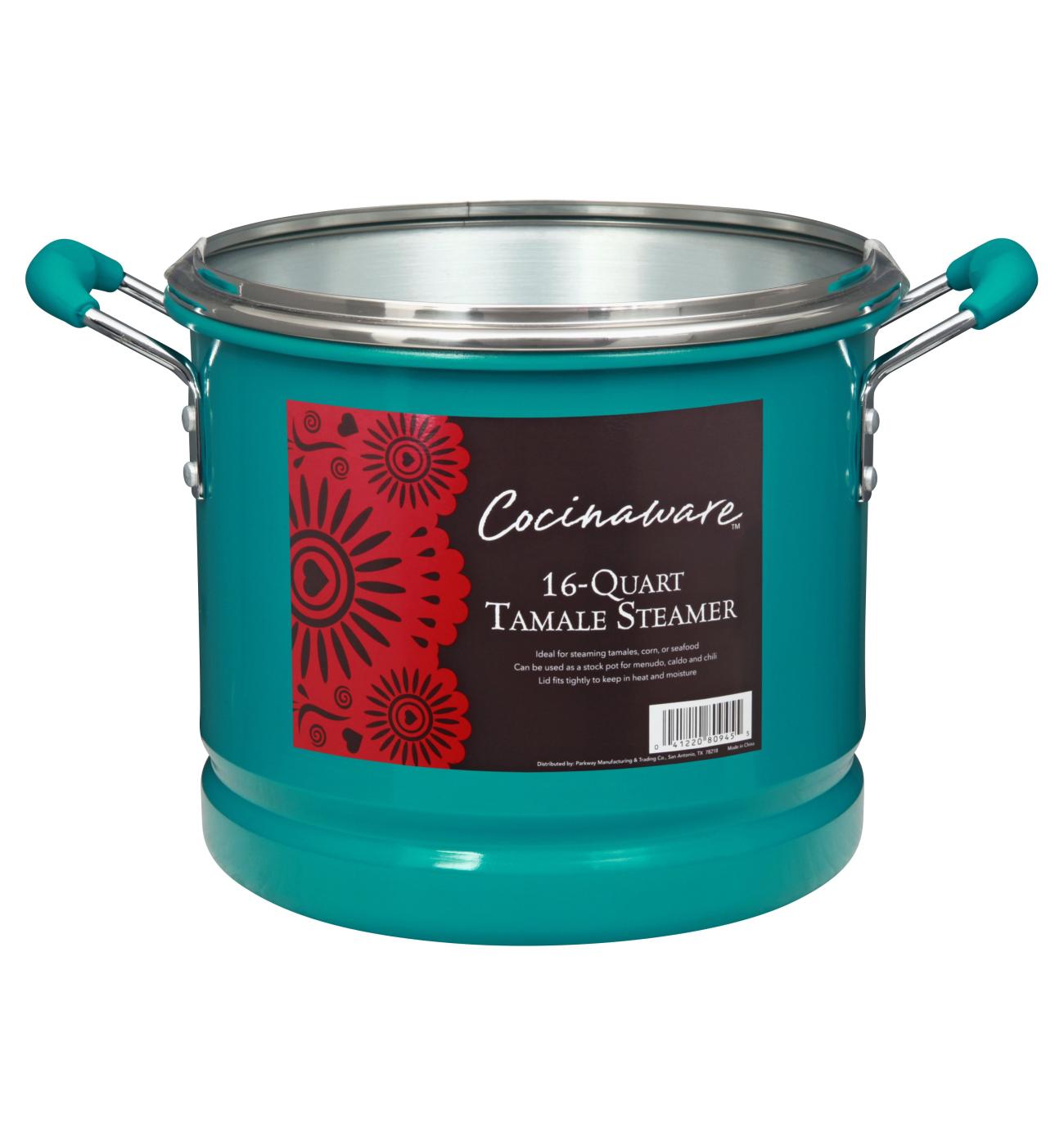 Cocinaware Teal Tamale Steamer with Glass Lid - Shop Stock pots & sauce ...