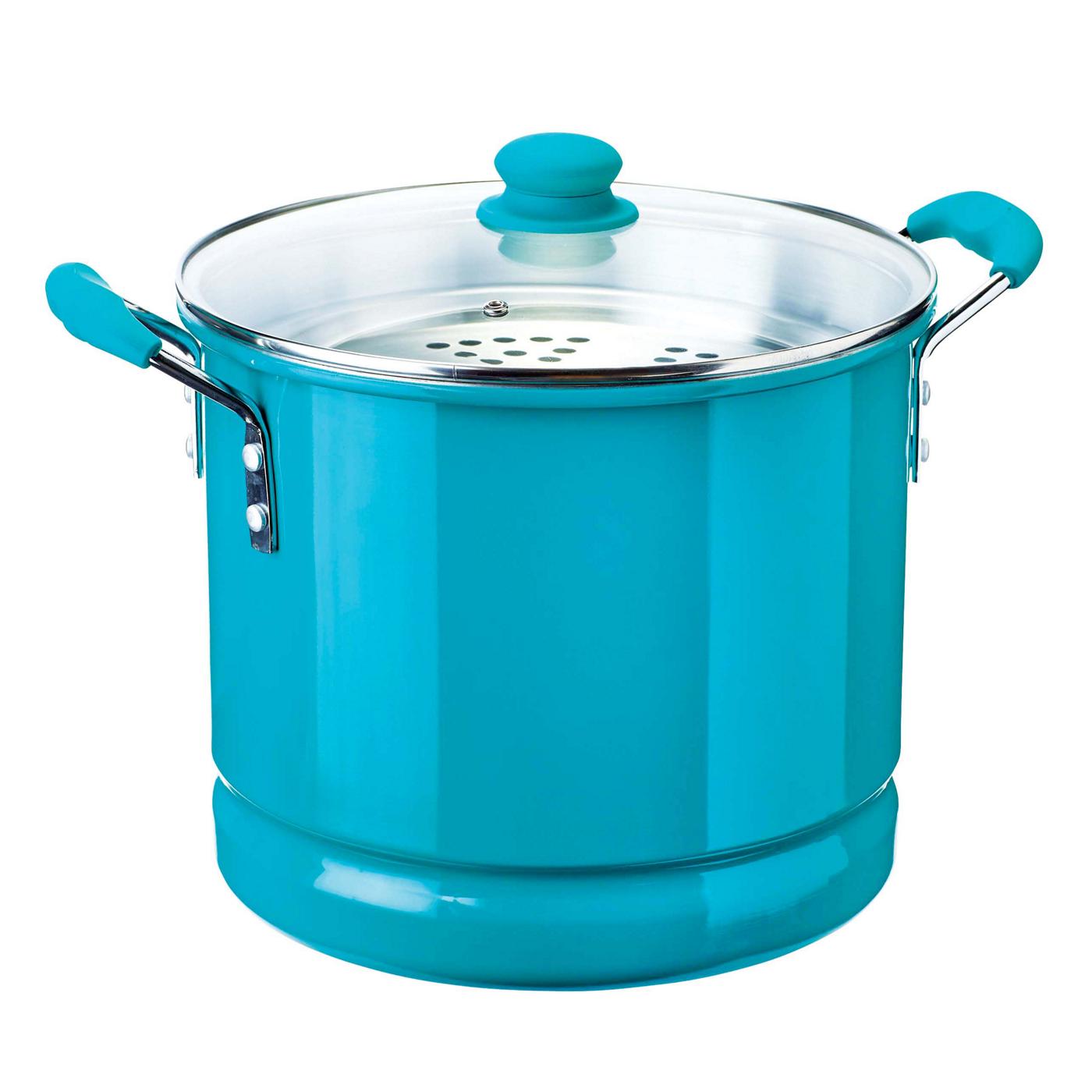 Cocinaware Teal Tamale Steamer with Glass Lid - Shop Stock pots & sauce ...