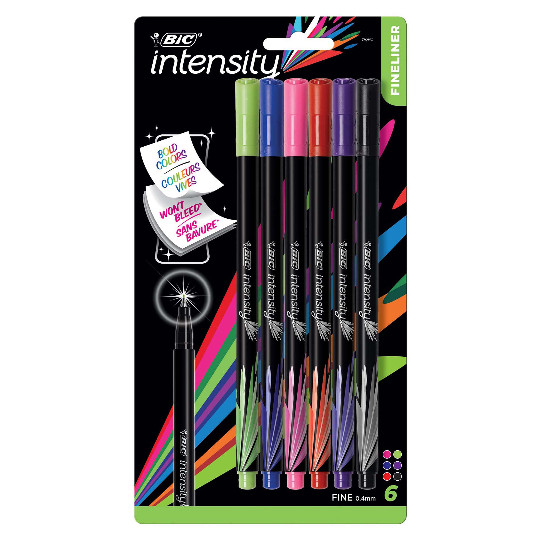 Bic Intensity Fineliner Felt Permanent Pens - Shop Pens at H-E-B