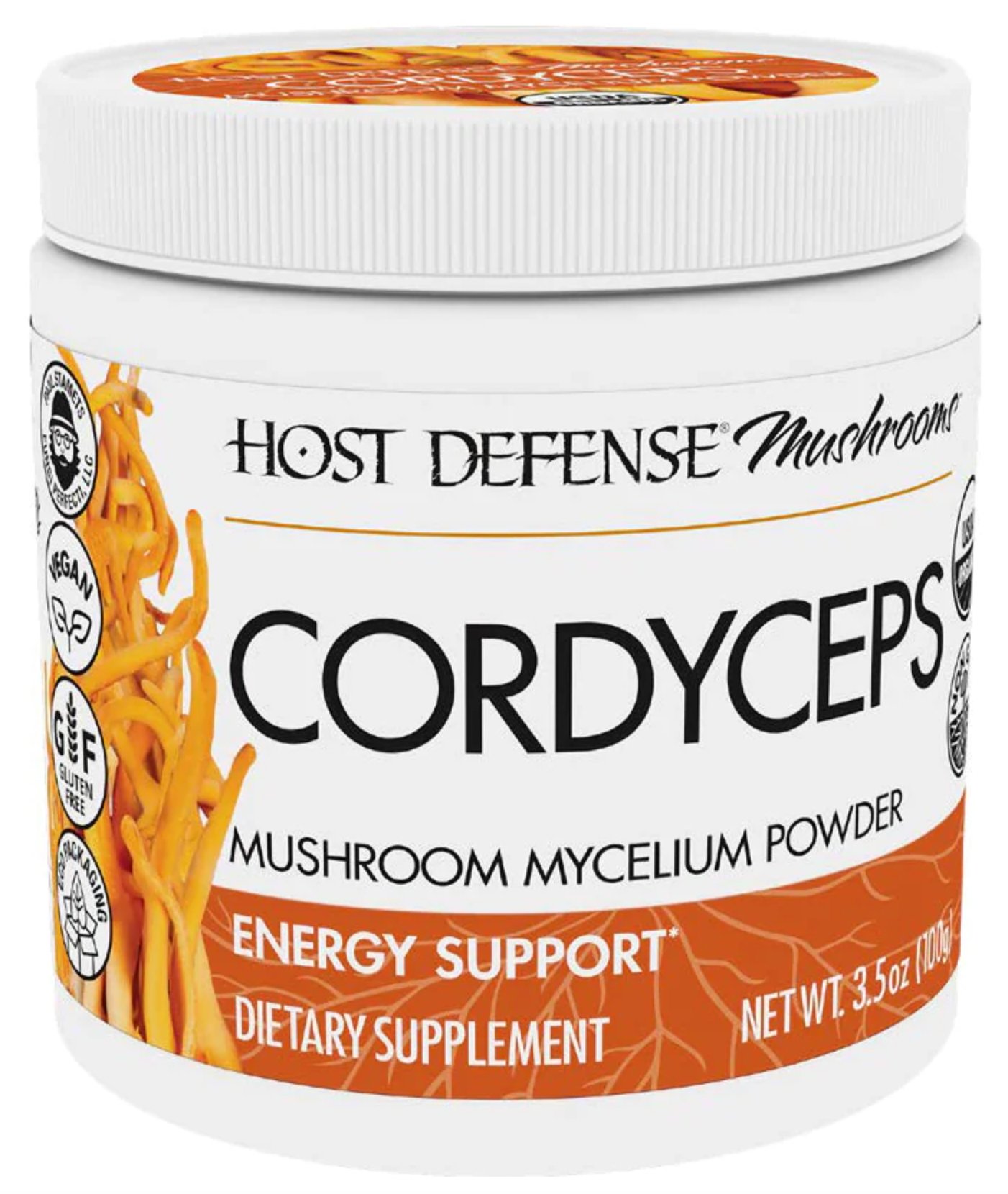 Host Defense Cordyceps Mushroom Mycelium Powder, 3.5 oz | Central ...