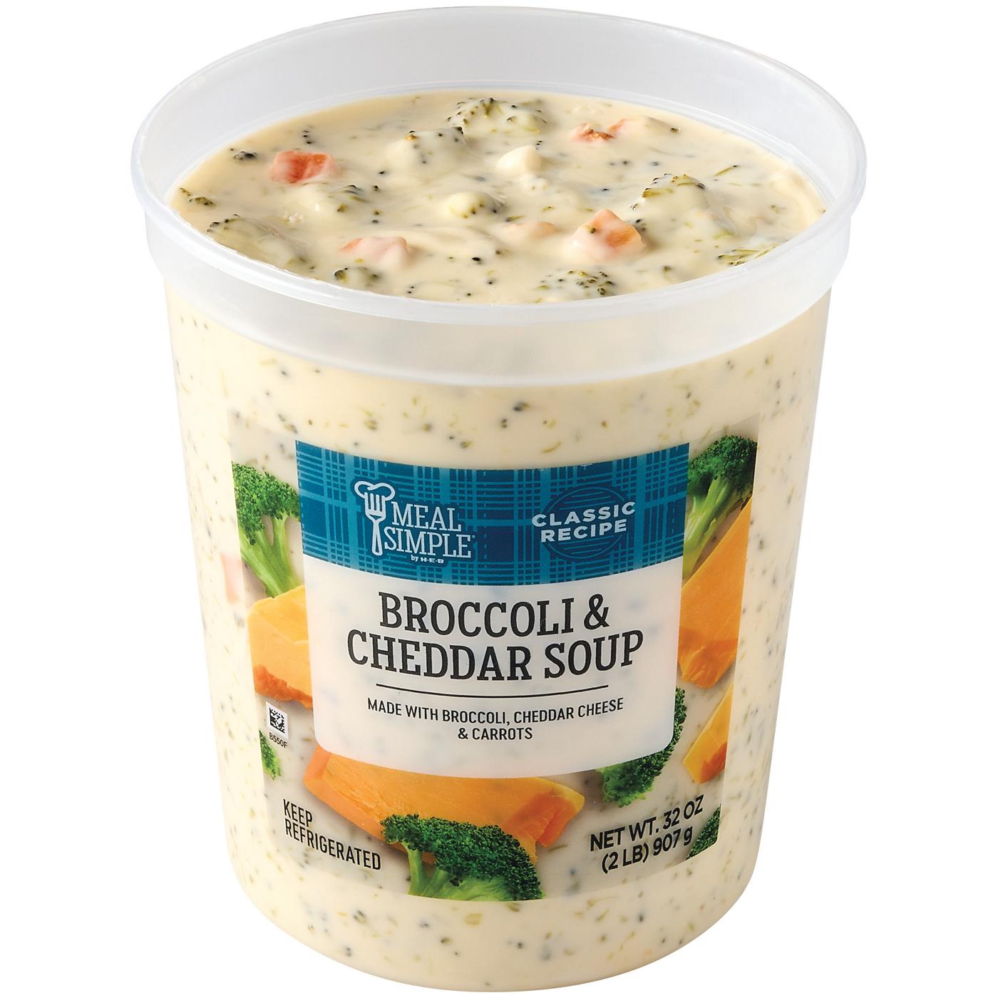 Meal Simple by H-E-B Broccoli Cheddar Soup - Family Size - Shop Soup at ...