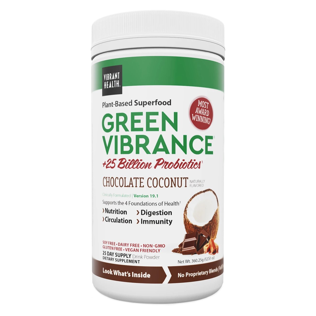 Vibrant Health Green Vibrance Superfood + Probiotics Drink Powder ...