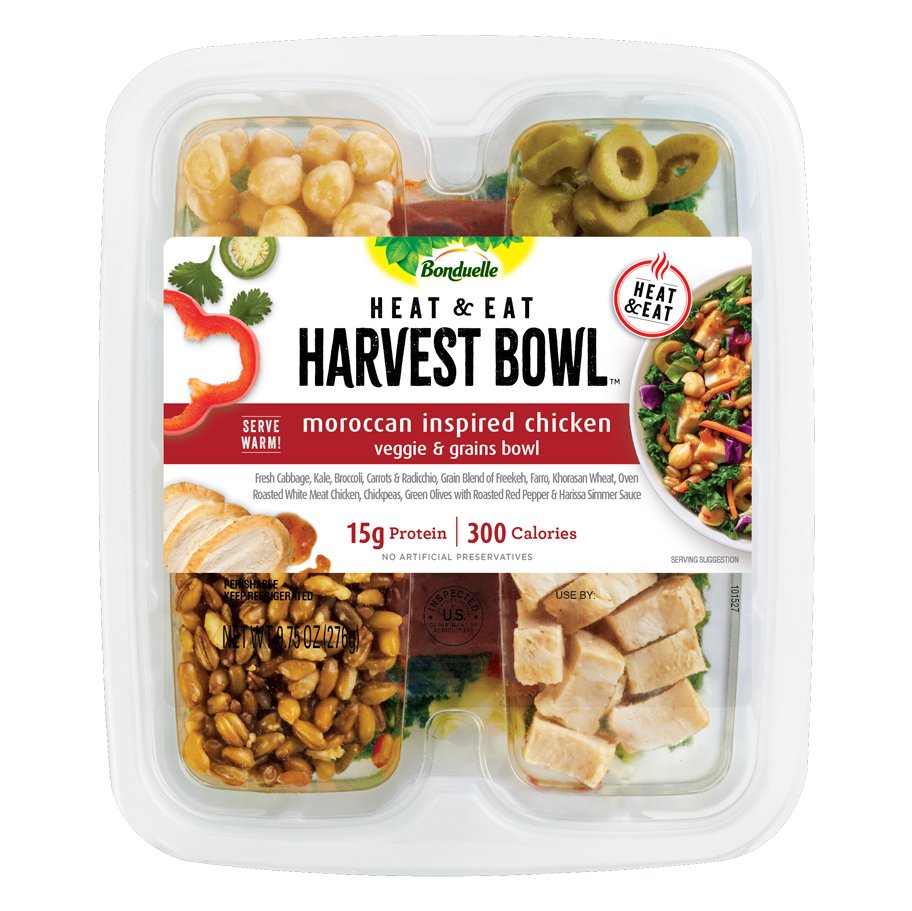 Bonduelle Heat & Eat Moroccan Inspired Chicken Veggie & Grains Harvest ...