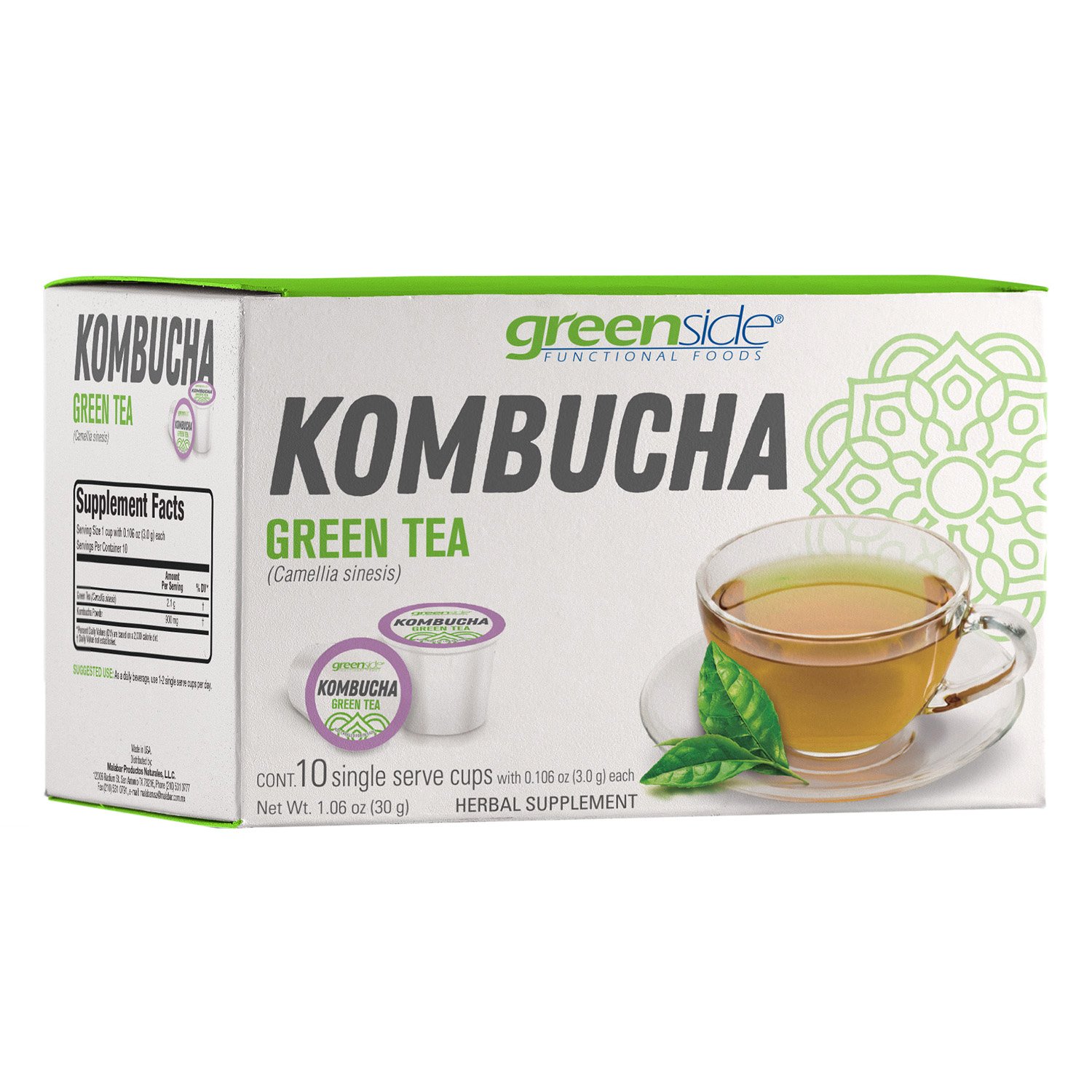Greenside Green Tea Kombucha Single Serve Cups - Shop Tea at H-E-B