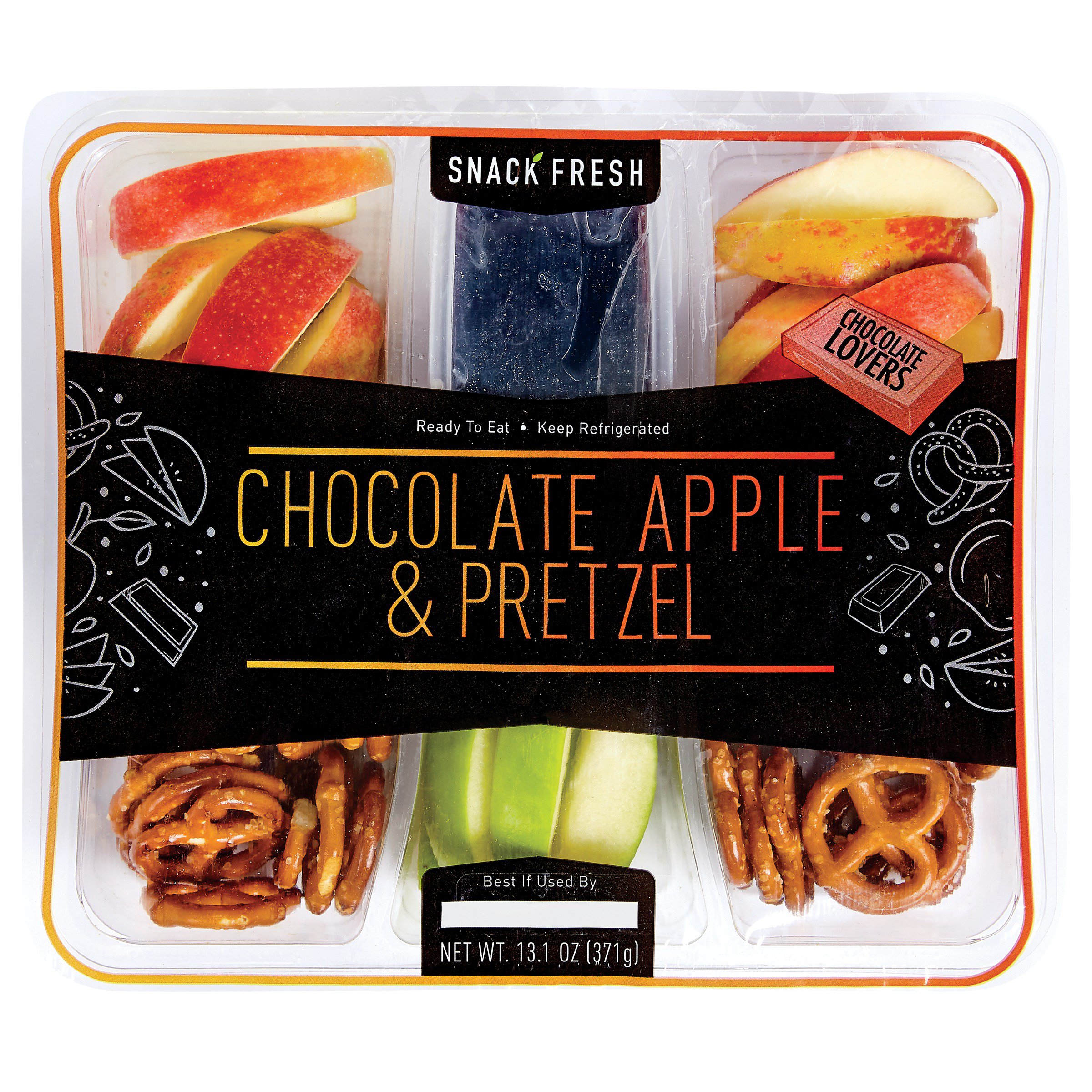 Snack Fresh Chocolate Apple and Pretzel Tray - Shop Standard Party ...