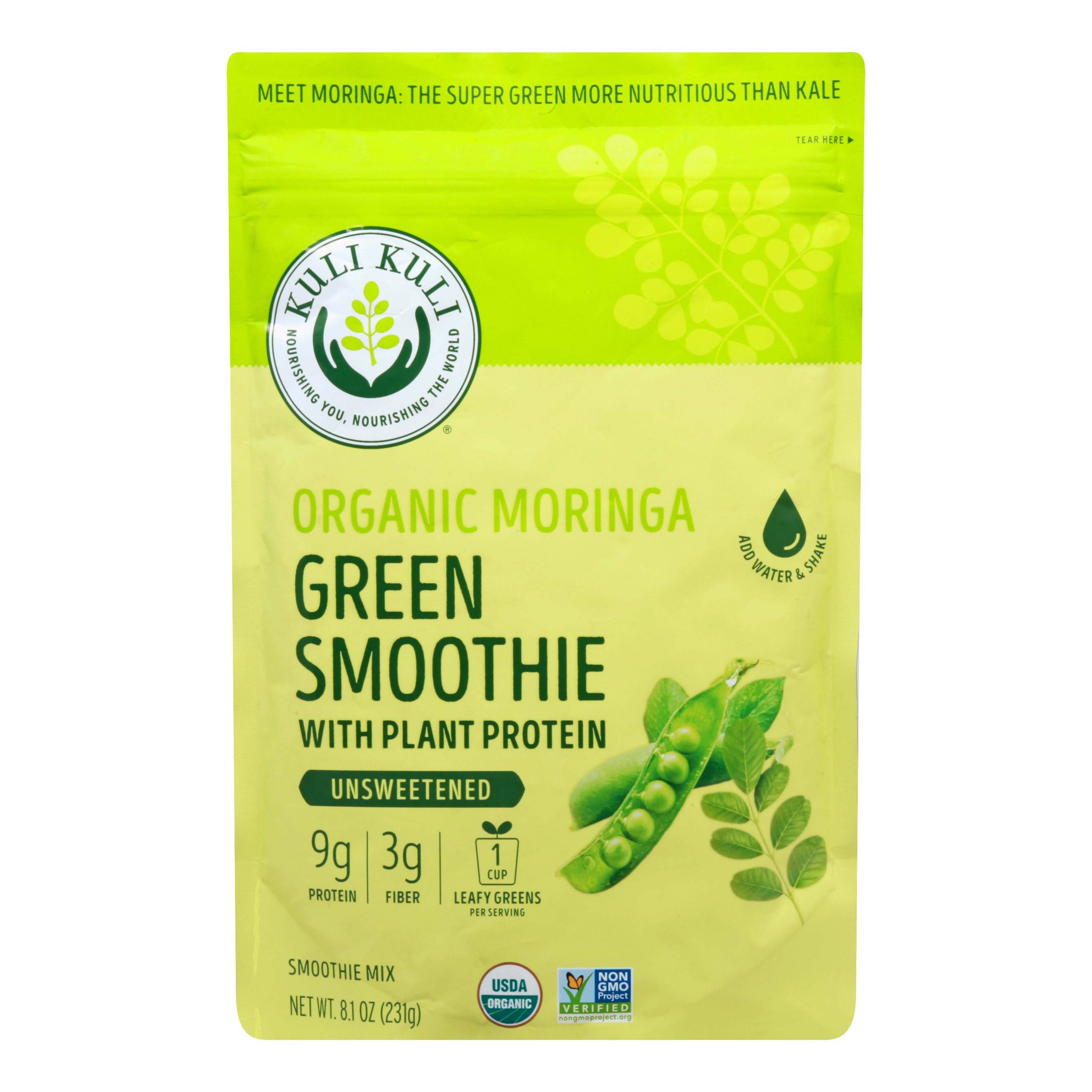 Kuli Kuli Organic Moringa Green Smoothie Unsweetened - Shop Diet ...