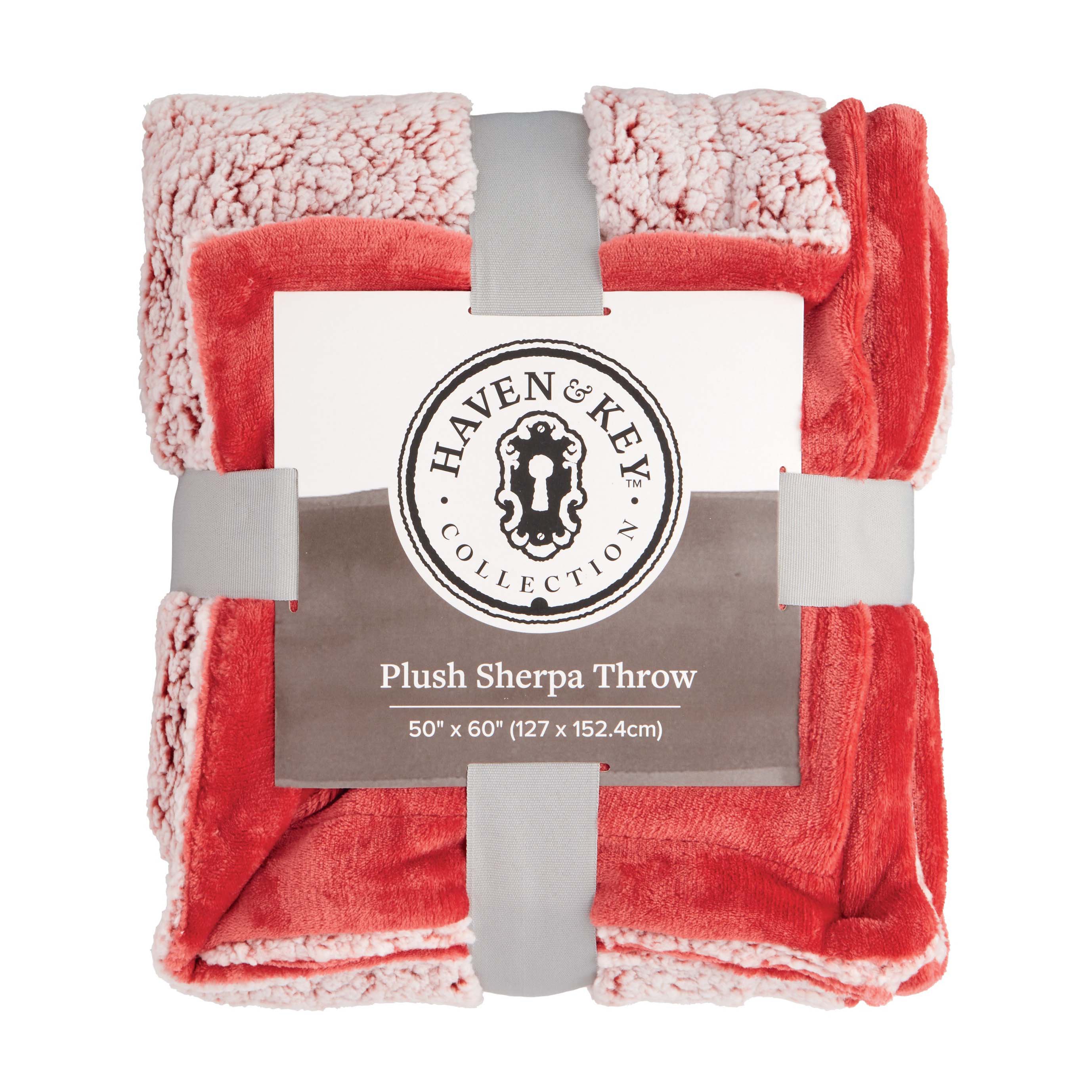 Haven & Key Rose Bleached Sherpa Throw - Shop Blankets & Throws at H-E-B