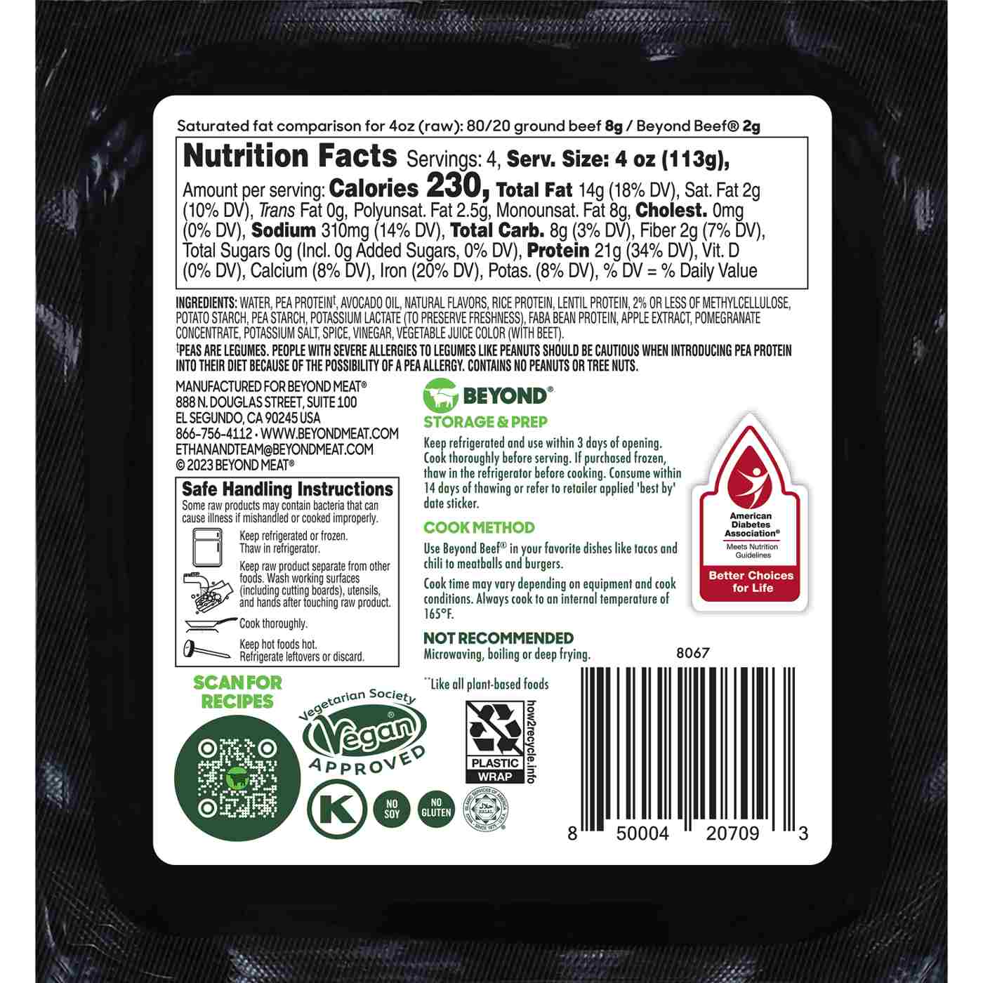 Beyond Meat Beyond Beef Plant-Based Ground - Shop Tofu & Meat ...