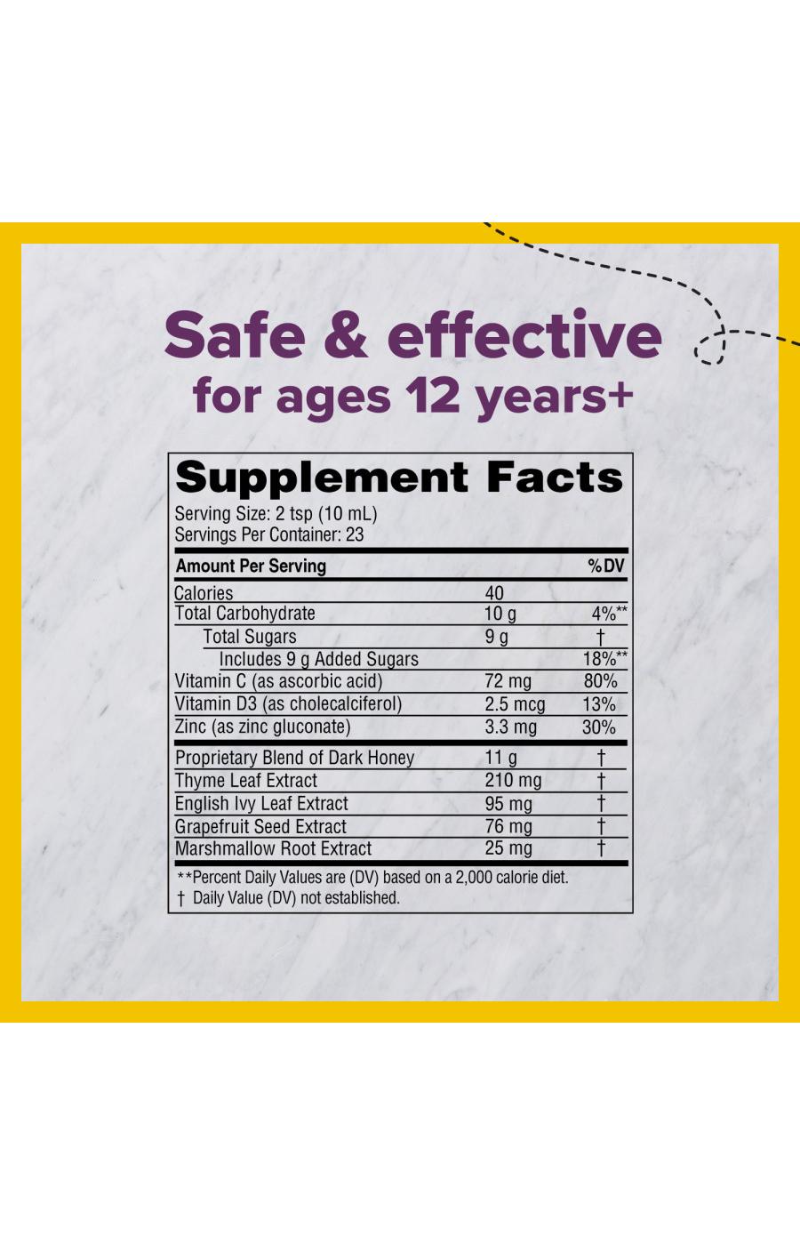 Zarbee's Adult Cough Syrup + Immune - Natural Berry - Shop Cough, cold ...