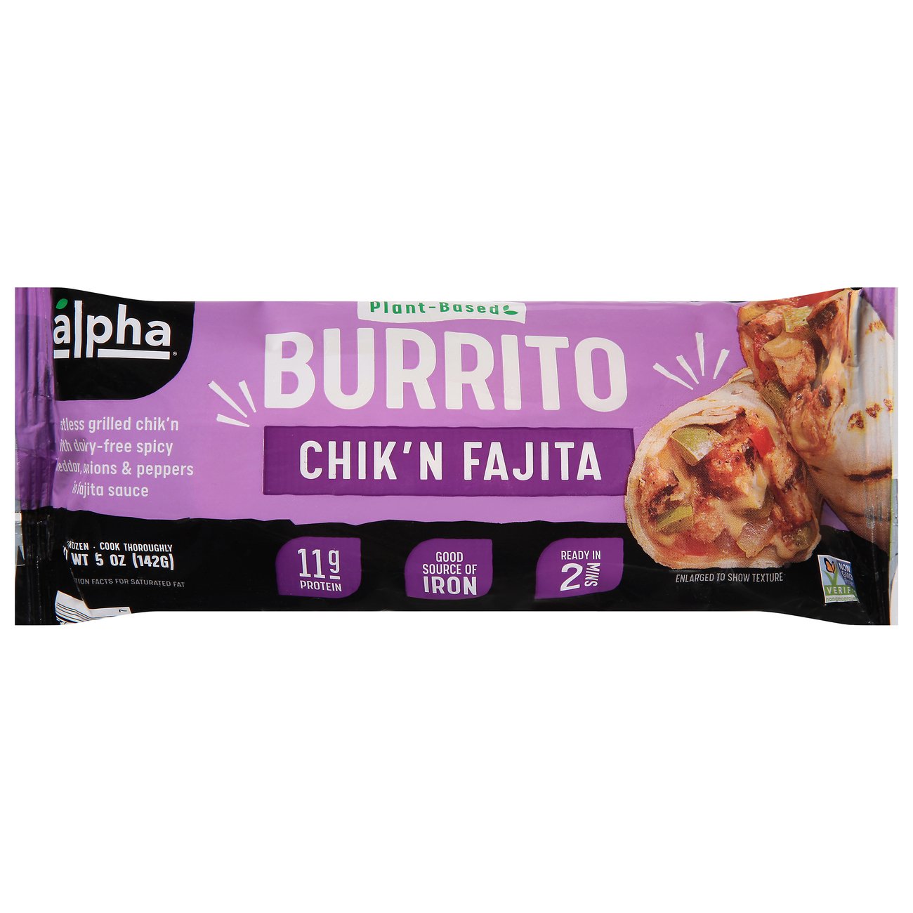 Alpha Frozen Plant-Based Chik'n Fajita Burrito - Shop Entrees & sides ...