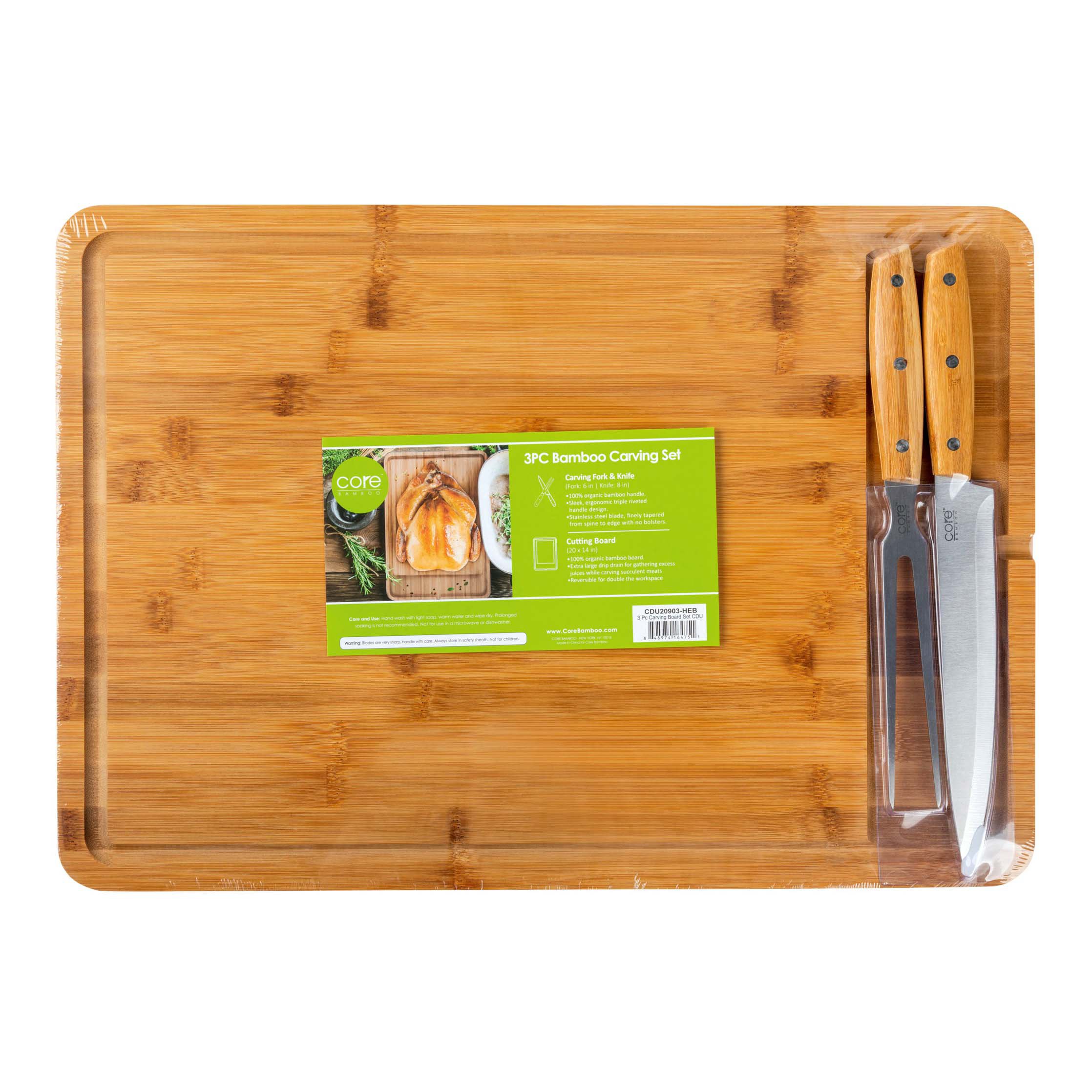 Core Bamboo Three Piece Bamboo Carving Set - Shop Kitchen & Dining at H-E-B