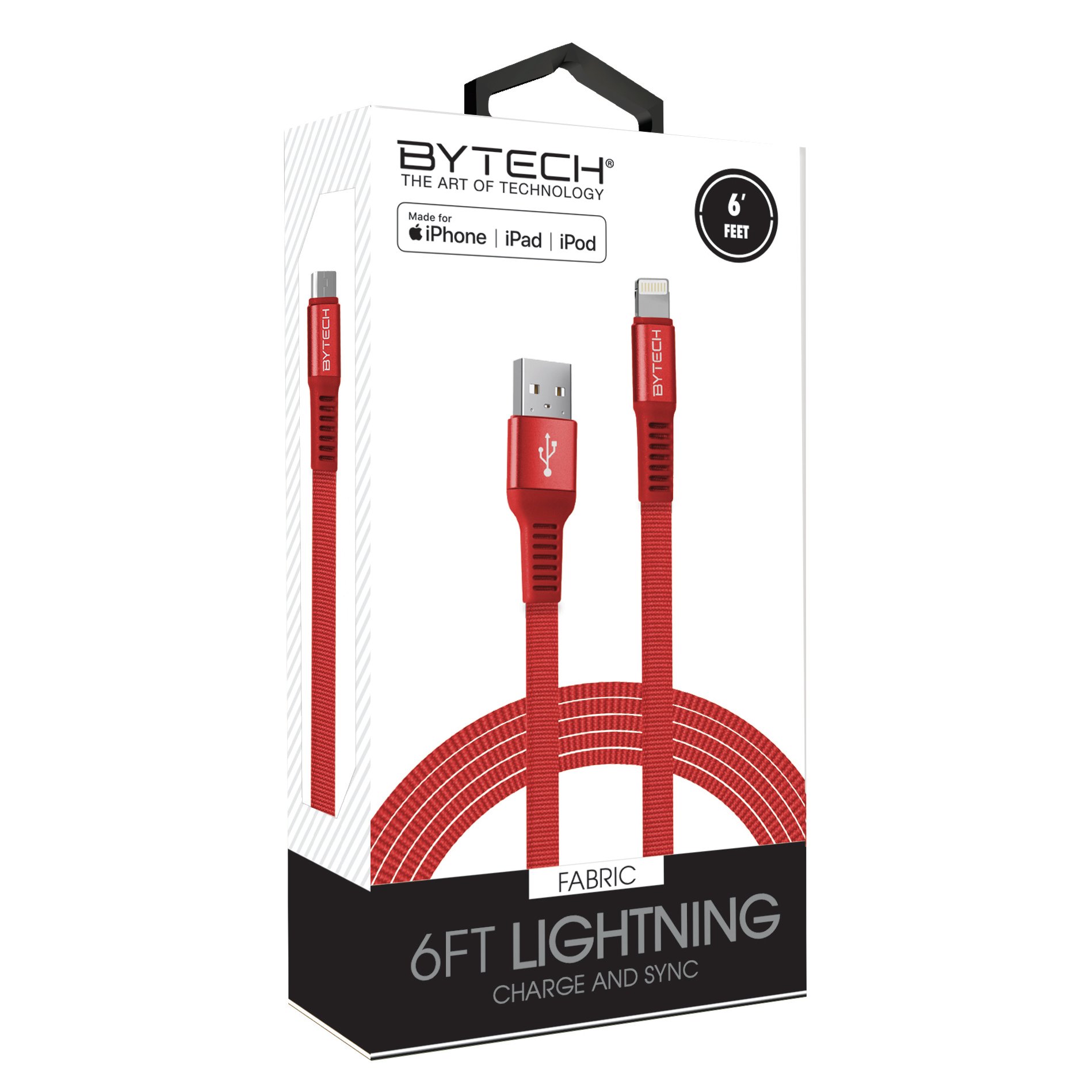 Bytech Flat Fabric MFI Cable - Shop Phone chargers at H-E-B