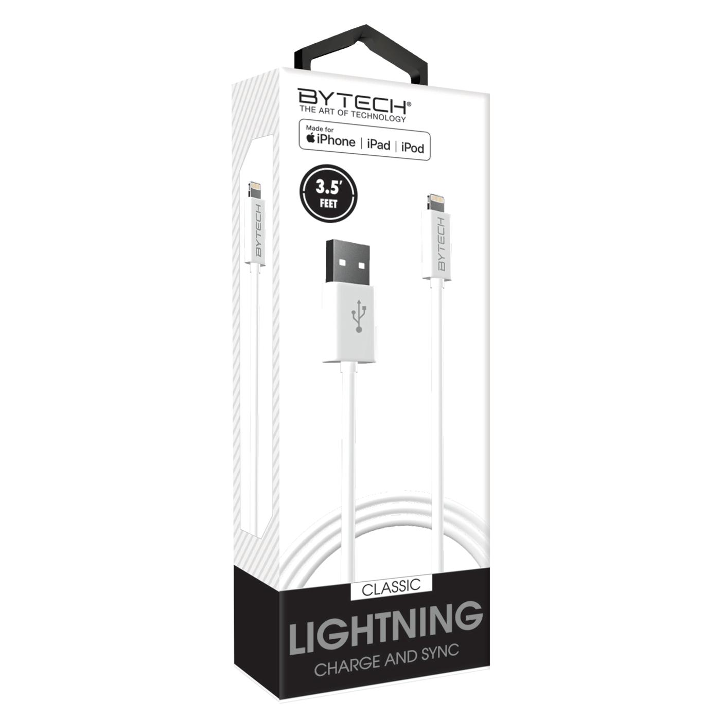 Bytech Classic Charge N Sync Lightning Cable - White - Shop Phone ...