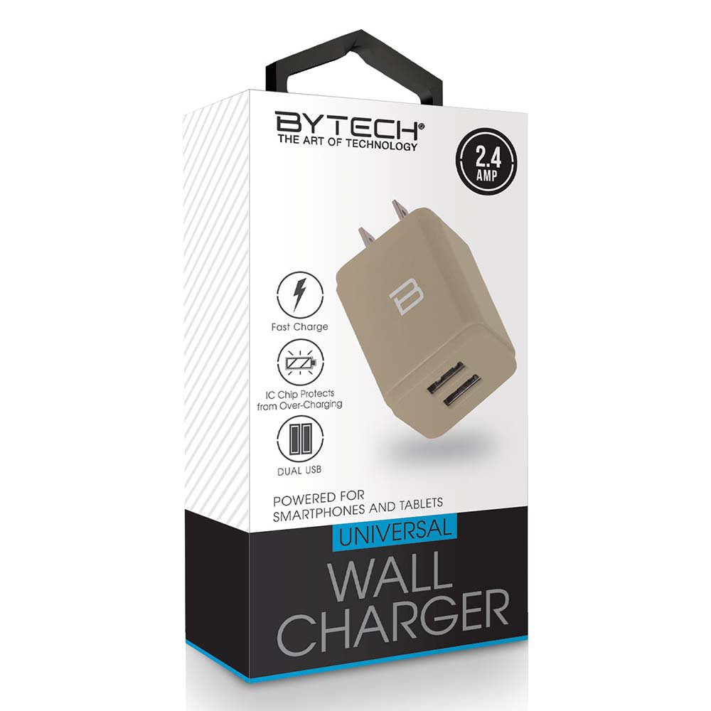 Bytech Dual-Port USB Wall Charger - Gold - Shop Connection cables at H-E-B