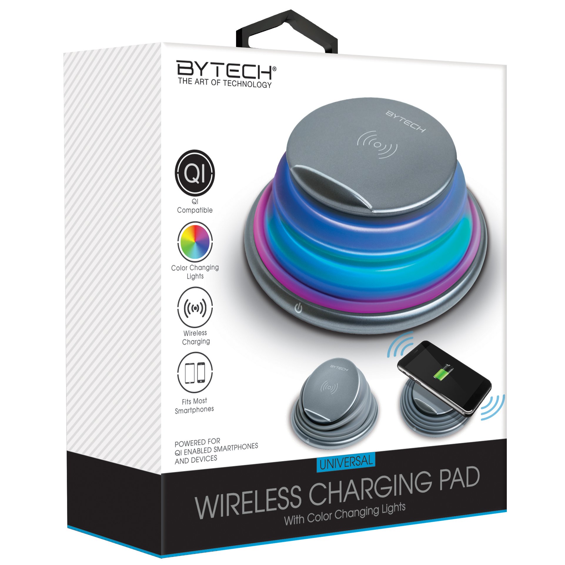 Bytech Pop Up Wireless Charging Pad with Color Changing Lights - Shop ...