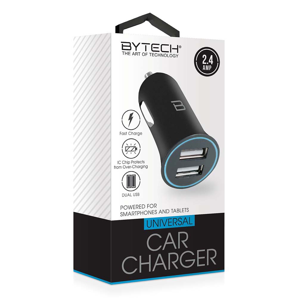 Bytech Dual-Port USB Car Charger - Black - Shop Connection cables at H-E-B