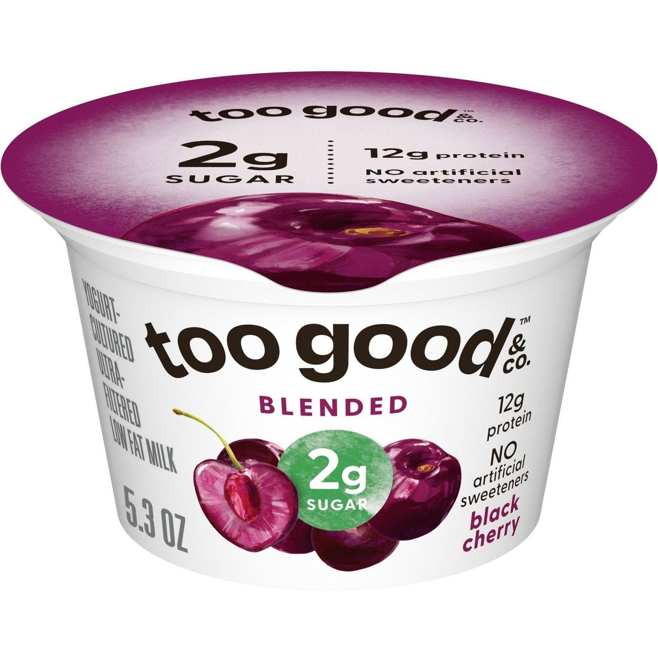 Too Good & Co. Cherry Flavored Lower Sugar Greek Yogurt - Shop Yogurt ...