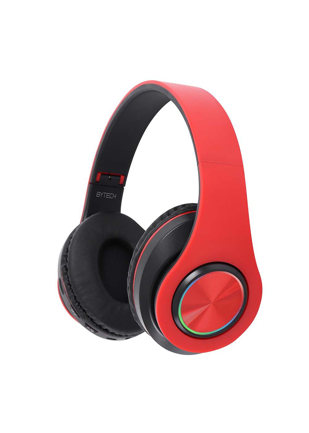 Bytech Wireless Headphones - Red & Black - Shop Headphones at H-E-B