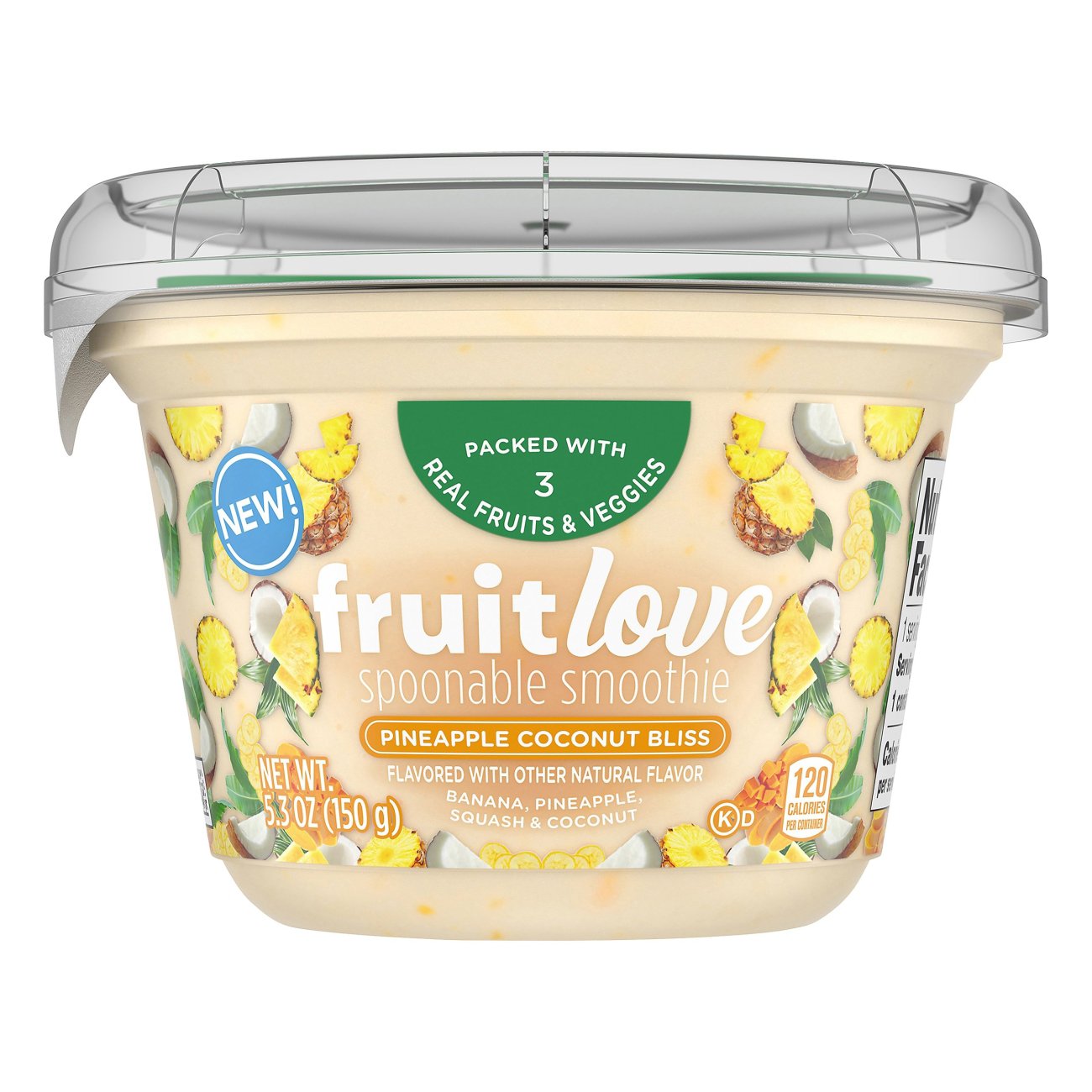 Fruit Love Pineapple Coconut Bliss Spoonable Smoothie - Shop Yogurt at ...
