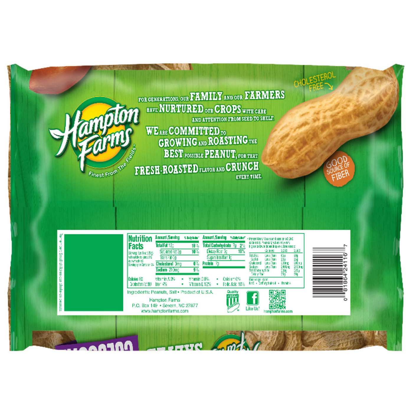 Hampton Farms Colossal Salted Roasted Peanuts - Shop Nuts & seeds at H-E-B
