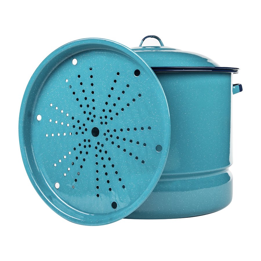 Cinsa Blue Steamer Pot with Trivet - Shop Stock pots & sauce pans at H-E-B