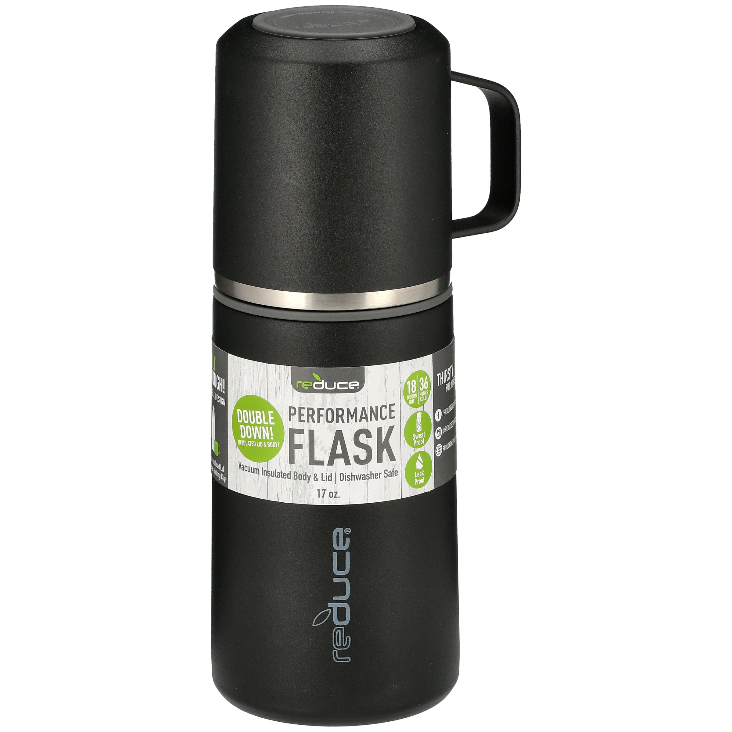 Reduce Black Performance Flask - Shop Kitchen & Dining at H-E-B