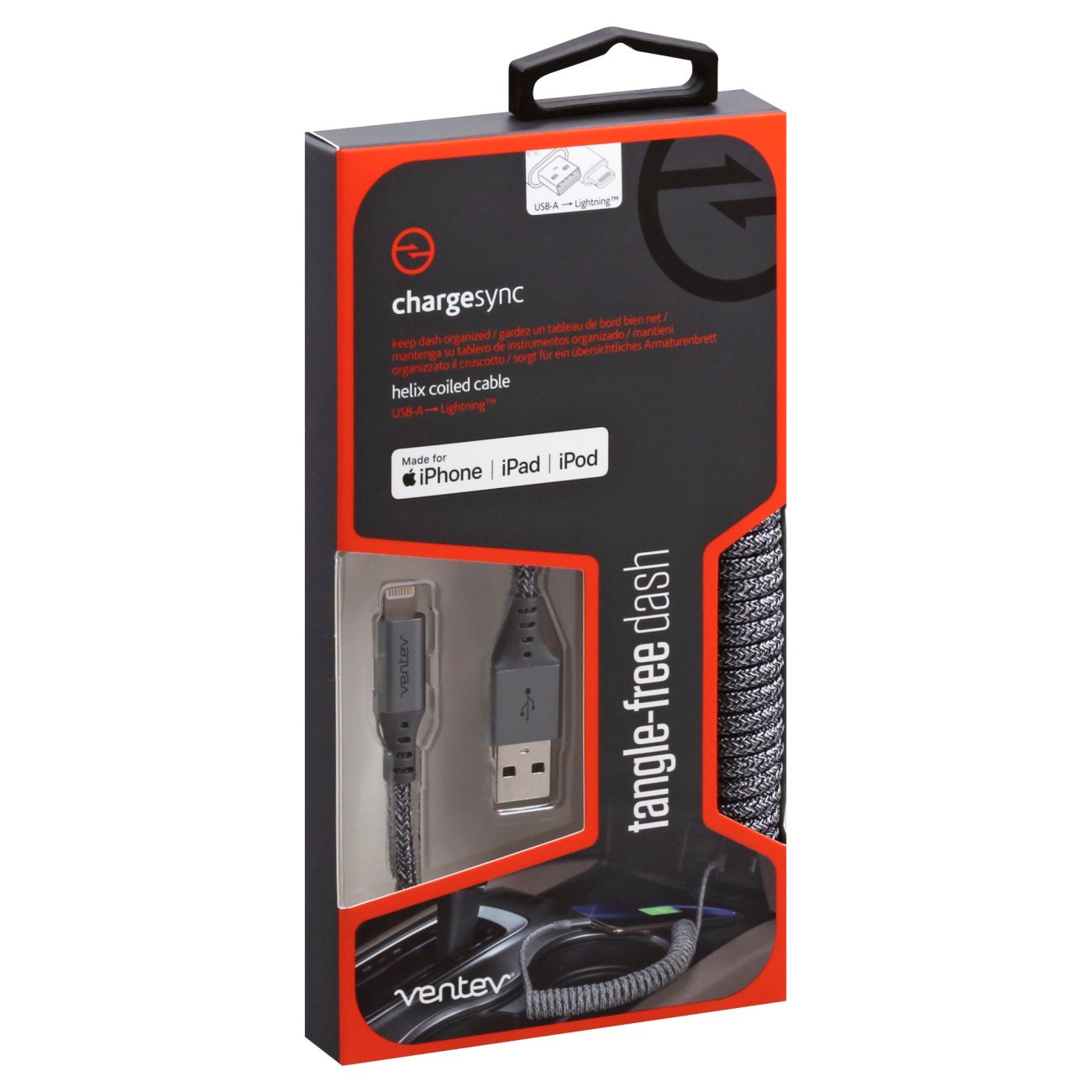 Ventev Silver Chargesync USB Helix Coiled Charger - Shop Phone chargers ...