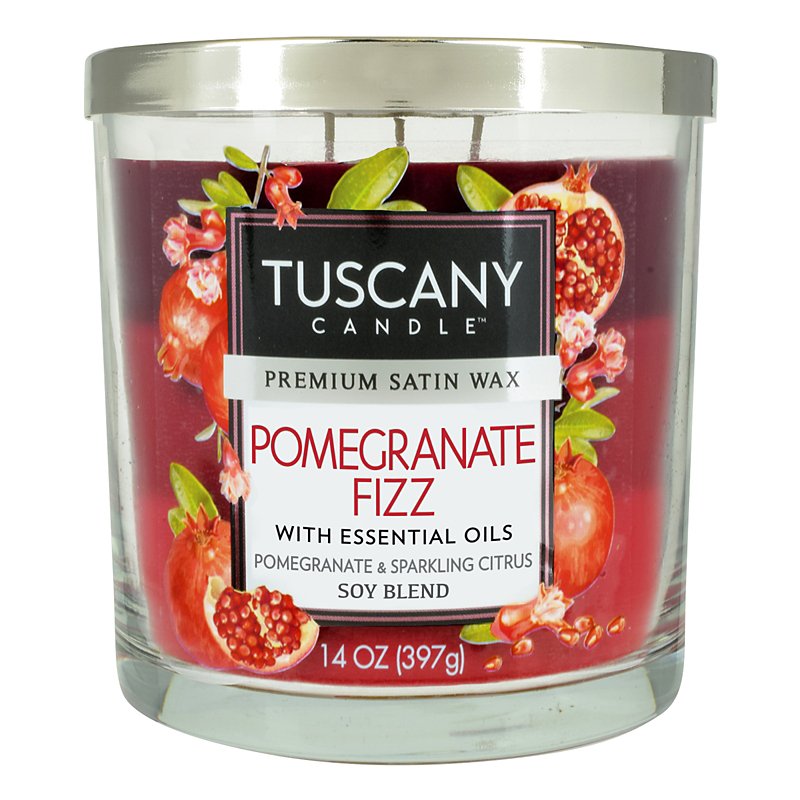 Tuscany Candle Pomegranate Fizz Scented Candle with Essential Oils ... Tuscany Candle Pomegranate Fizz Scented Candle with Essential Oils ...