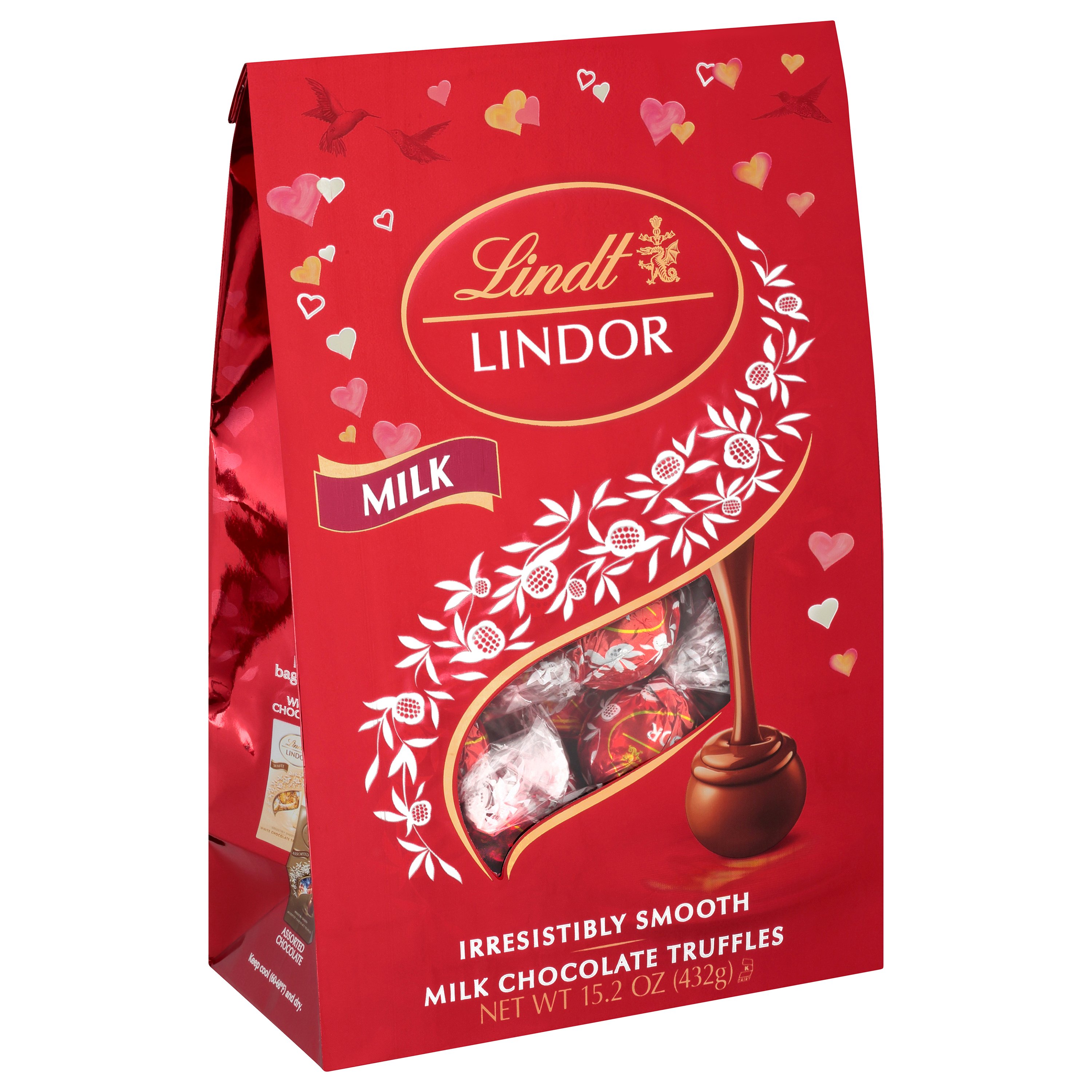 Lindt Lindor Milk Chocolate Truffles Valentine's Candy - Shop Candy at ...