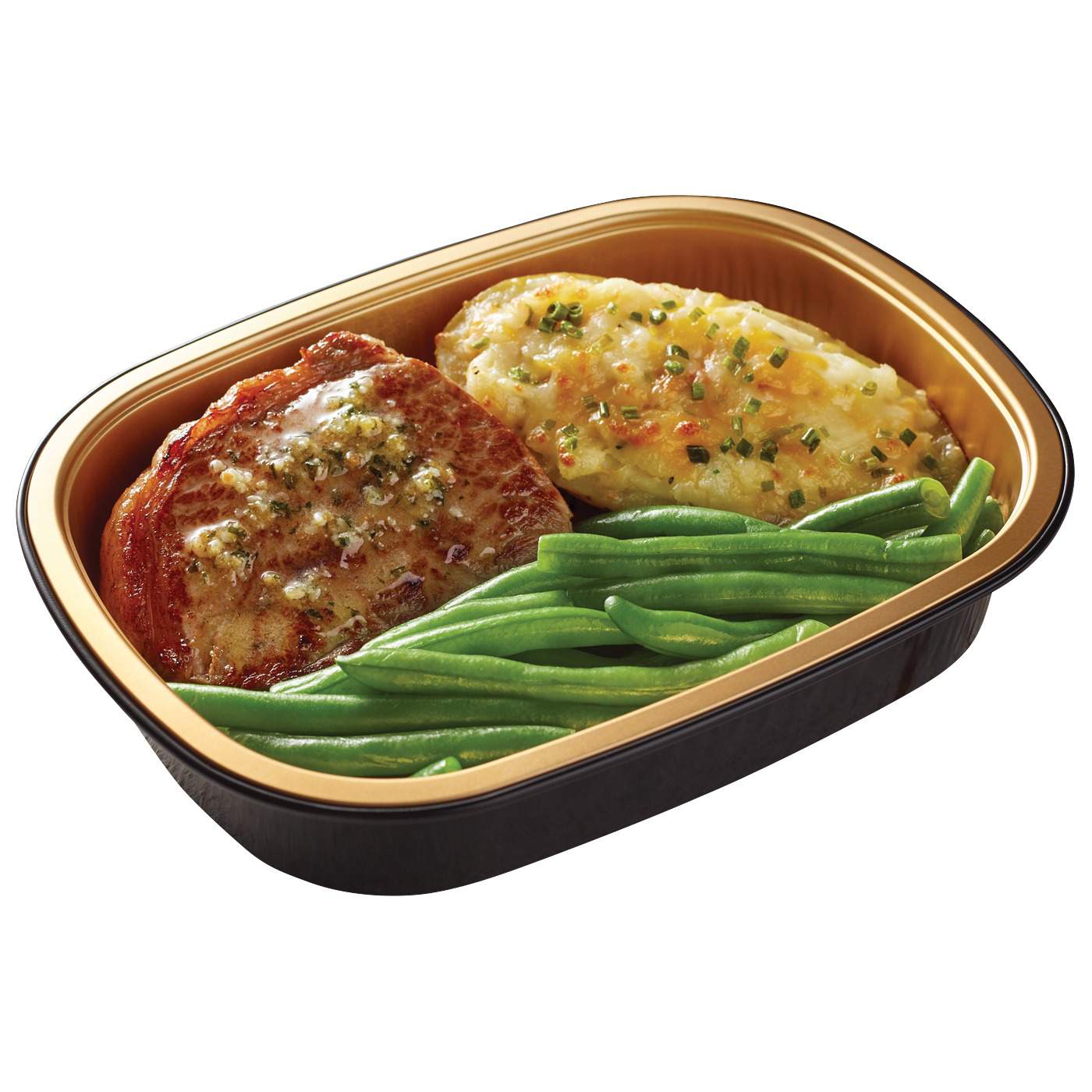 Meal Simple by H-E-B New York Strip Steak, Loaded Potato Boat & Green ...