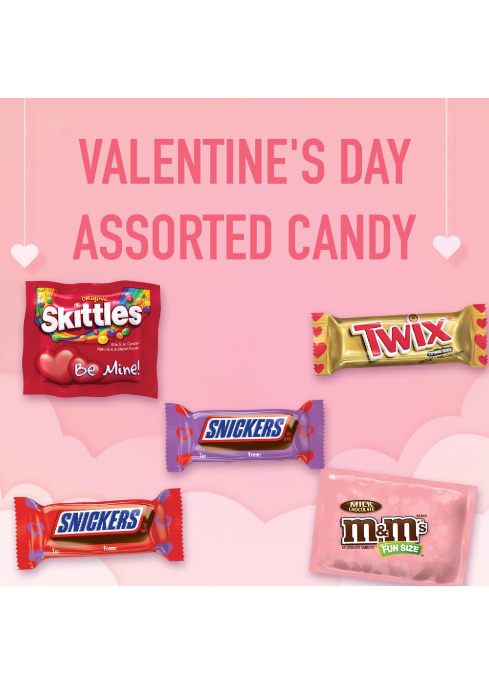 M&M'S, Snickers, Skittles, & Twix Assorted Fun Size Valentine Exchange ...