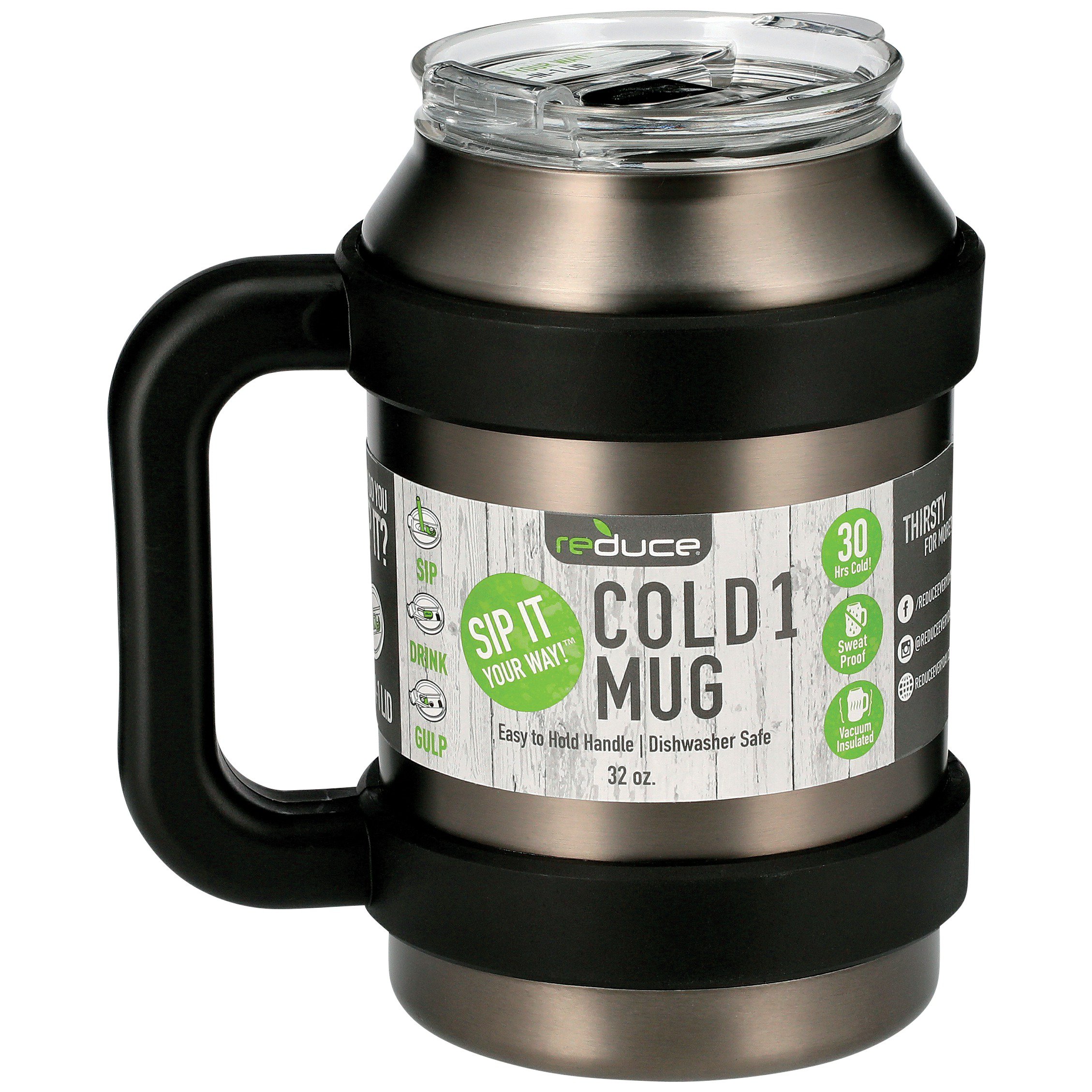 Reduce Charcoal Cold1 Mug - Shop Cups & tumblers at H-E-B