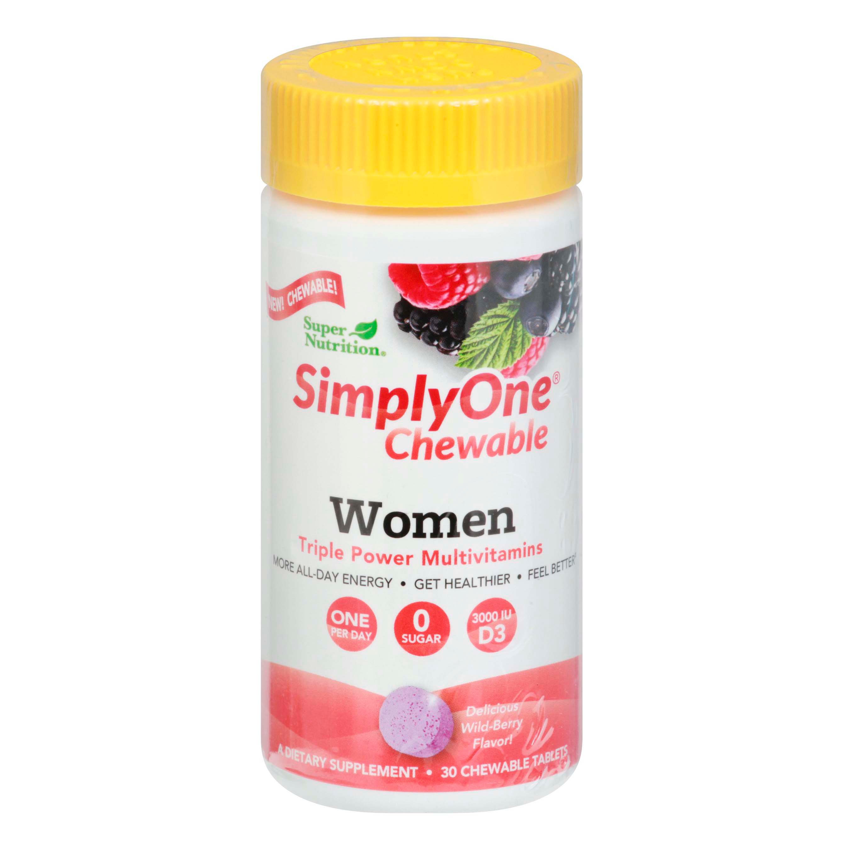 SimplyOne Chewable Women Triple Power Multivitamins Wild-Berry - Shop Multivitamins at H-E-B