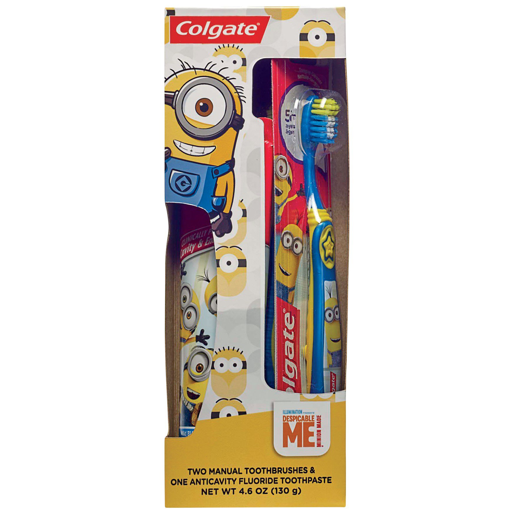 Colgate Kids Illumination Minion Toothbrushes & Toothpaste Set - Shop ...