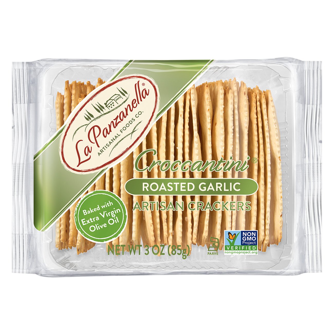 La Panzanella Croccantini Mini Artisan Crackers - Roasted Garlic - Shop ...