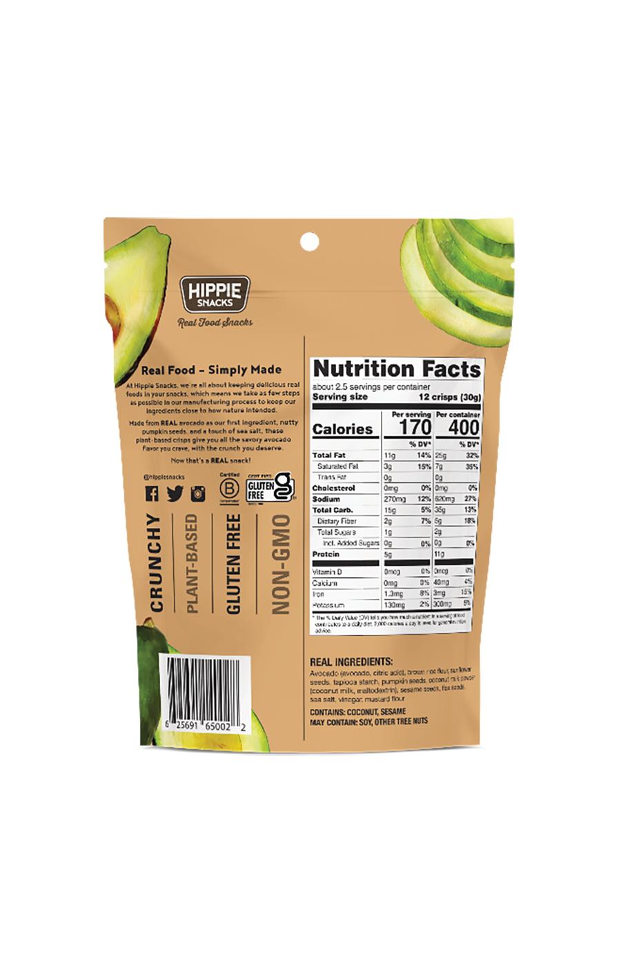 Hippie Snacks Sea Salt Avocado Crisps - Shop Chips at H-E-B